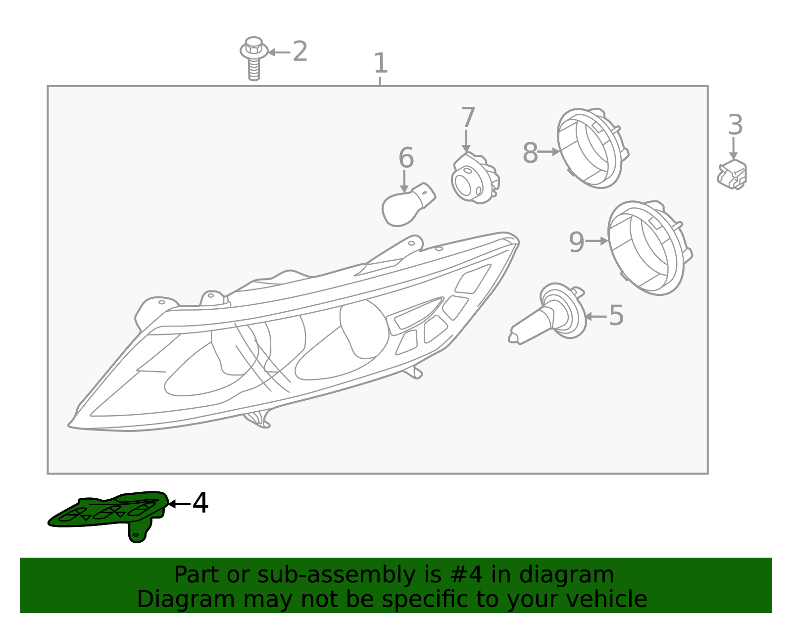 86582-2T500 - Headlamp Assembly Bracket 2014-2016 Kia Optima | Kia ...