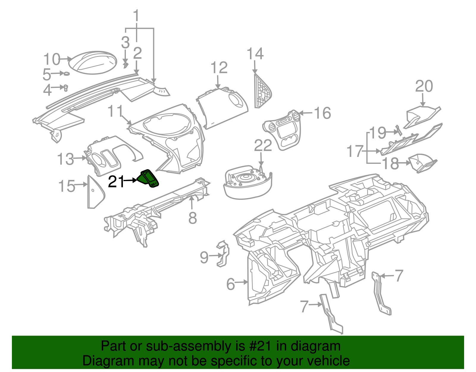 2003-2007 Saturn Ion Upper Box 22725079 | Shop Matick Buick GMC