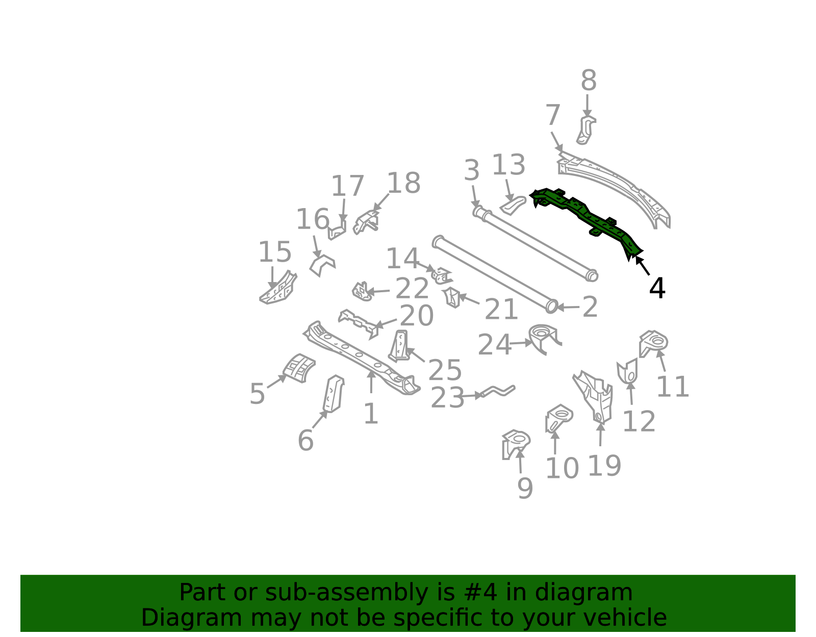 62380-3E010 - Cross-Member 2003-2009 Kia Sorento | Kia.Parts Store