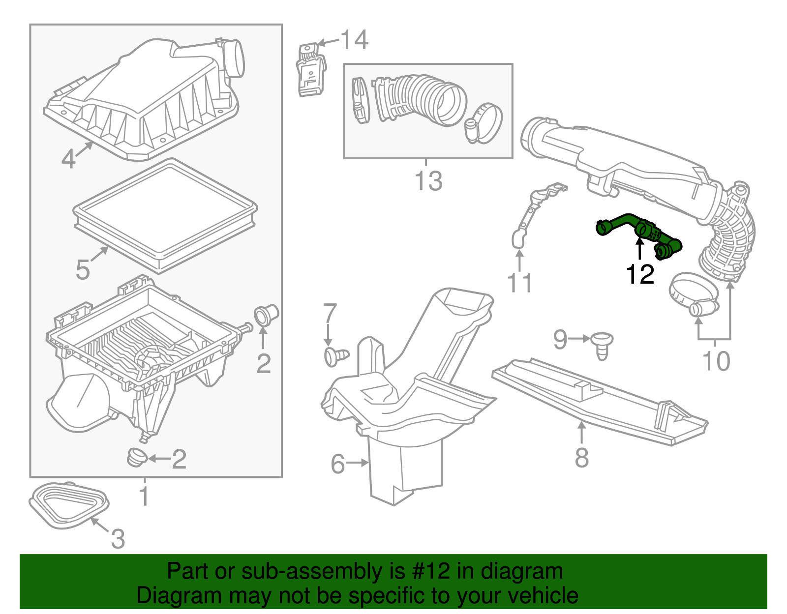 12642631 - 2014-2019 Chevrolet - Positive Crankcase Ventilation (PCV ...