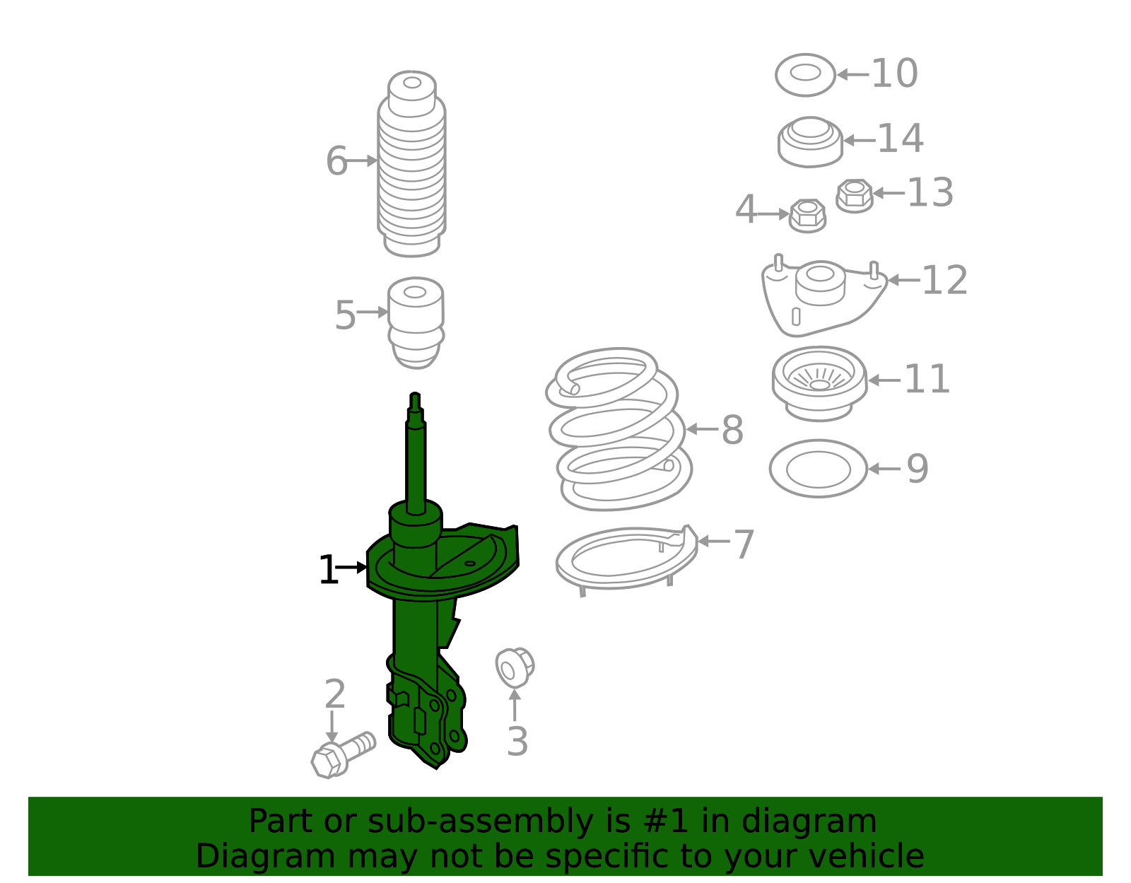 54651-1M310 - Strut Assembly 2010-2011 Kia | Kia.Parts Store