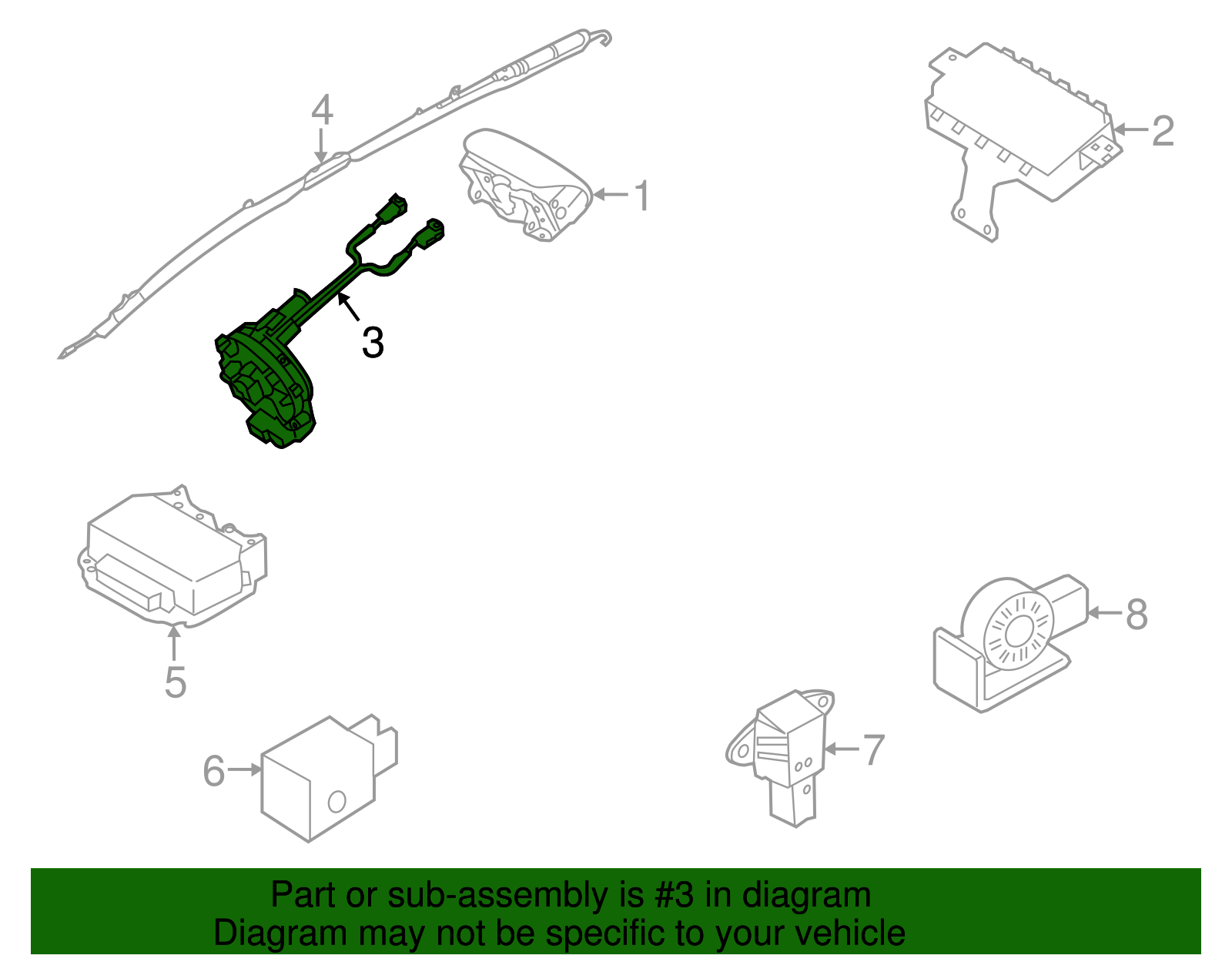 2011-2016 Hyundai Clock Spring 93490-3X040 | OEM Parts Online