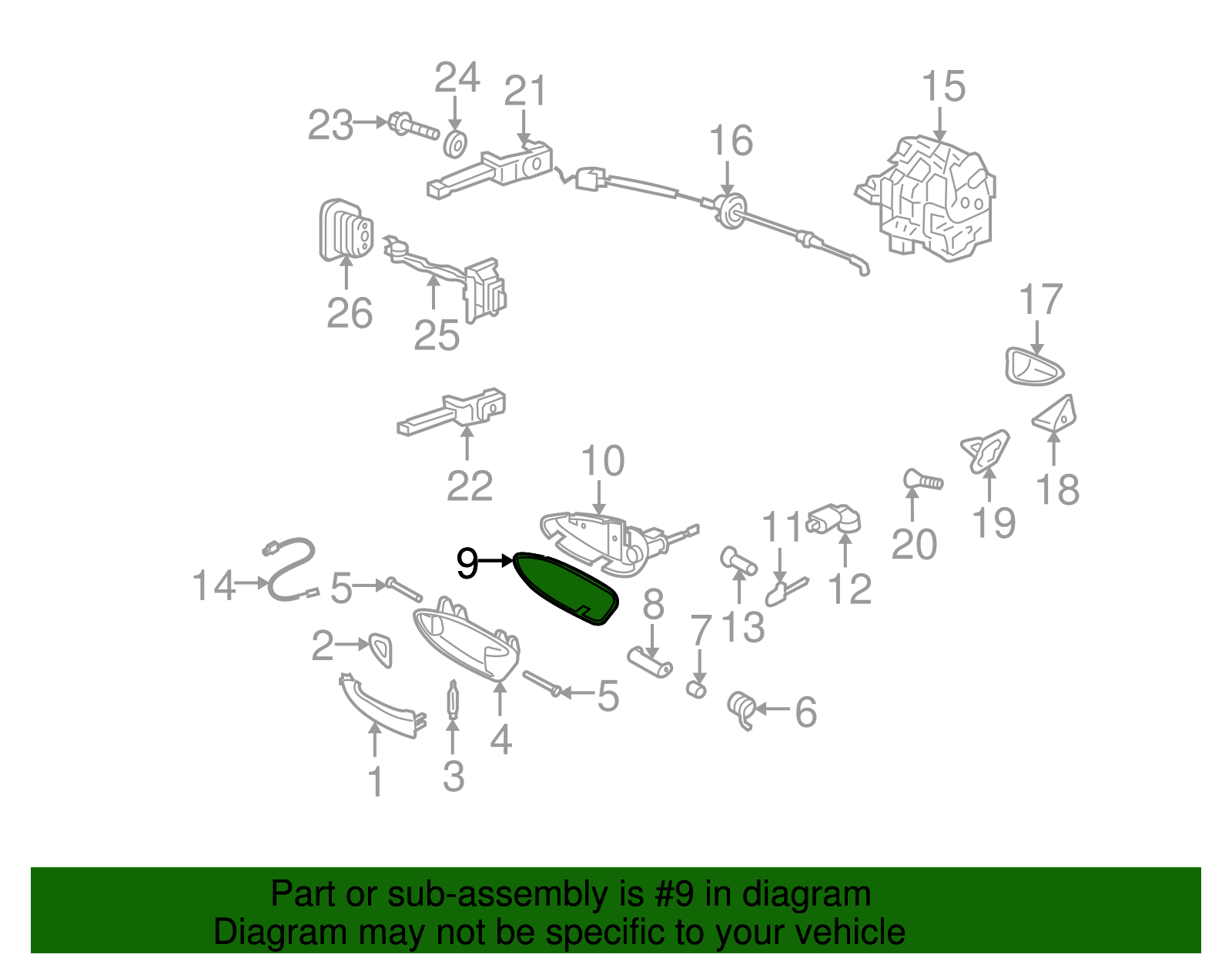 2005-2016 Porsche Exterior Door Handle Gasket 997-537-637-01 | Sunset ...