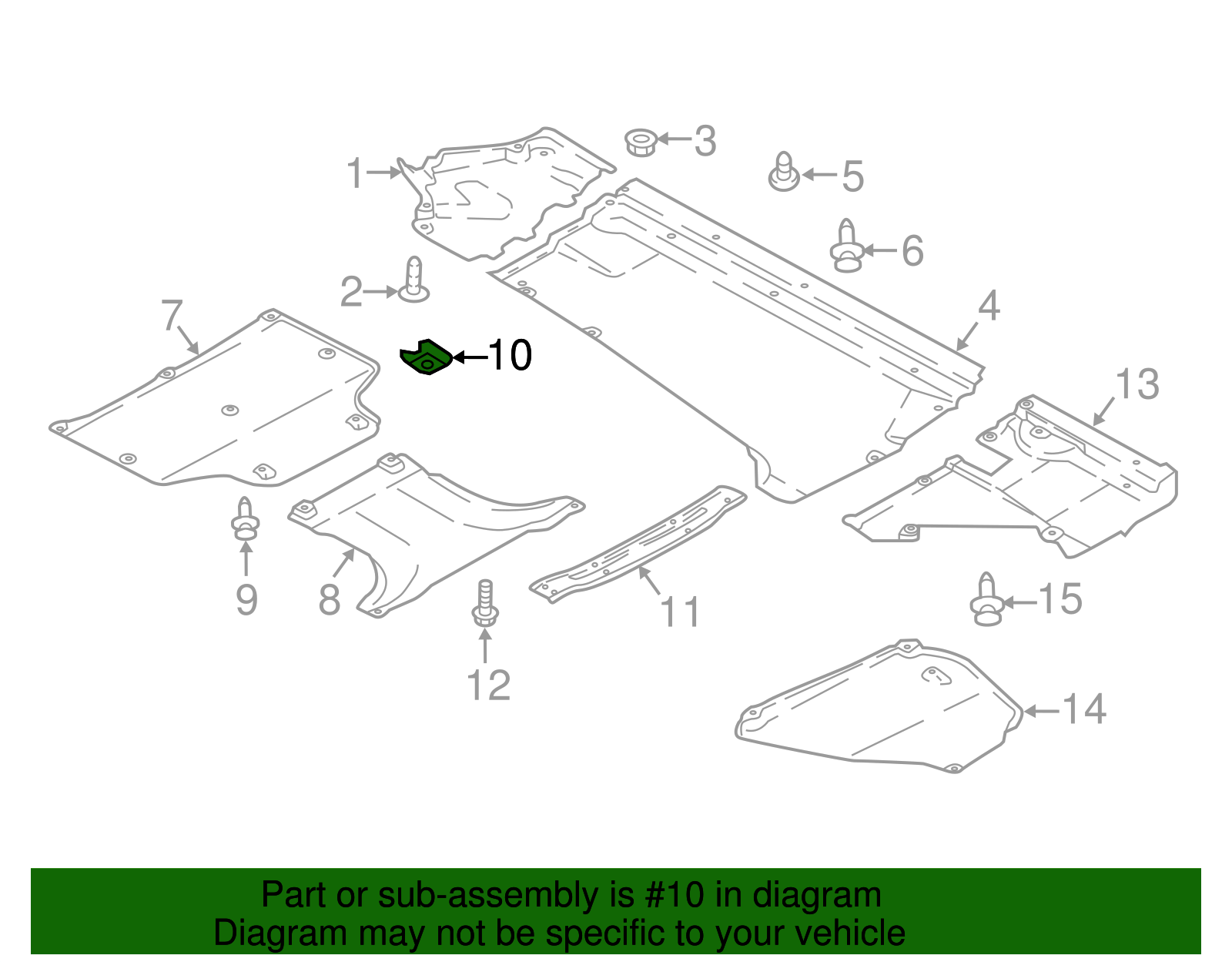 2008-2025 Audi Front Shield Rivet 8K0-863-788 | Genuine Audi Parts