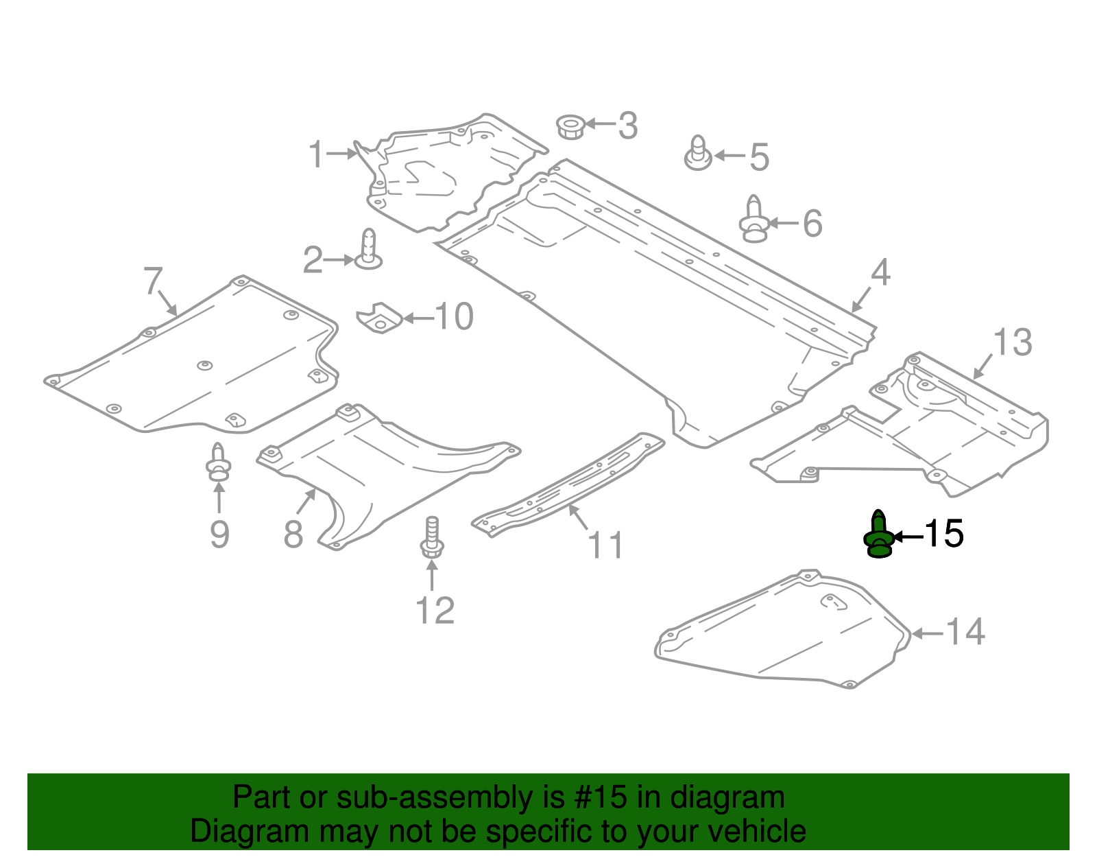 1993-2025 Audi Liner Extension Rivet N-905-369-01 | OEM Parts Online