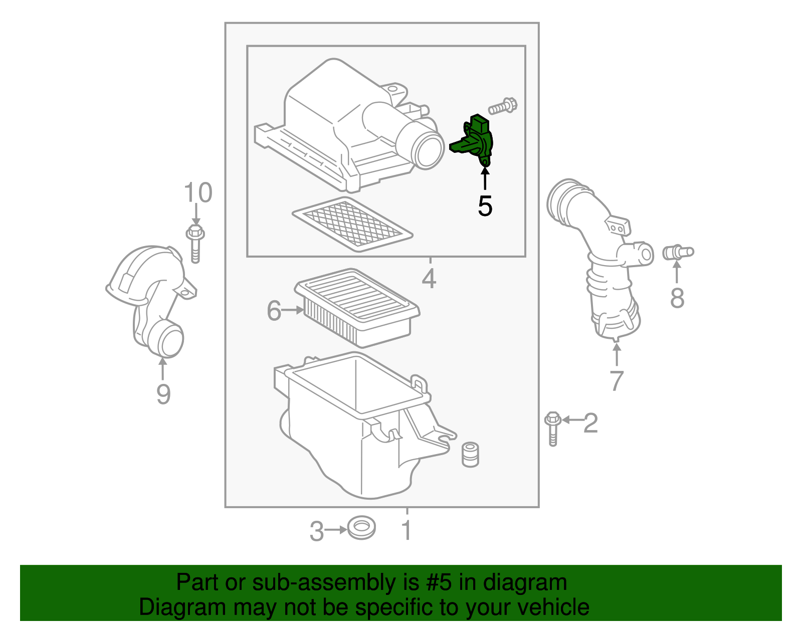 2009-2022 Toyota Mass Air Flow Sensor 22204-28010 | Toyota Parts Center