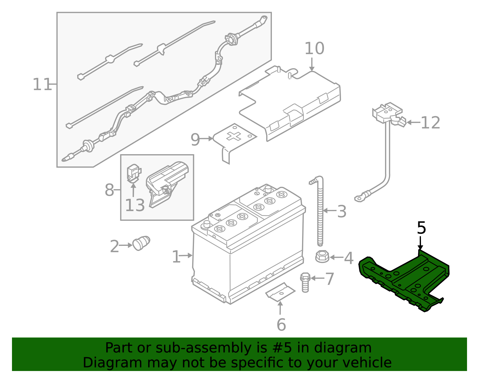 8W0-804-869-C - High-Quality Battery Tray for 2017-2024 Audi ...