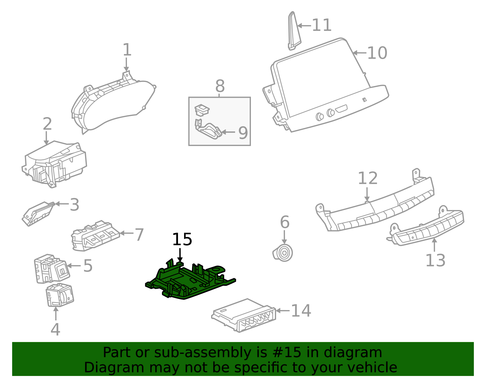 2020-2025 Cadillac Body Control Module Bracket 84930206 | Courtesy Parts