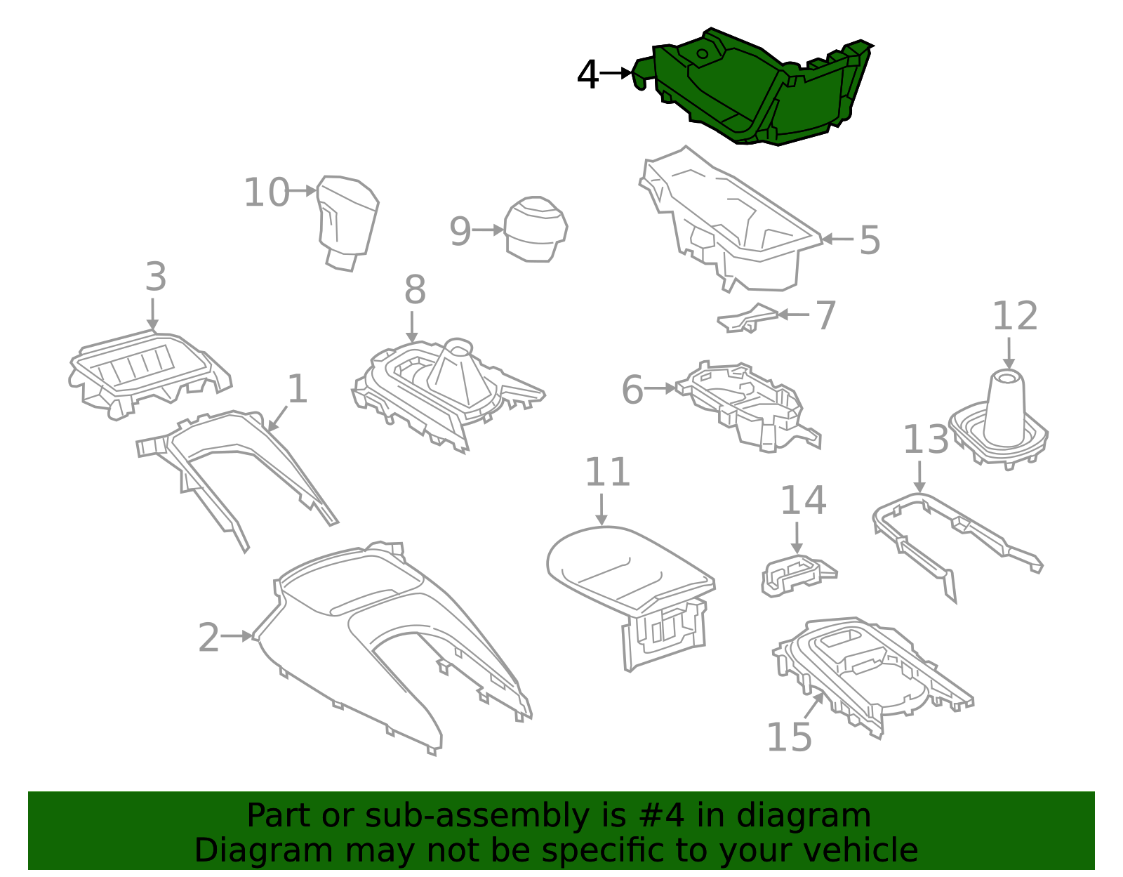 58833-12180-E1 - Console Trim Panel 2023-2025 Toyota Corolla | Toyota ...