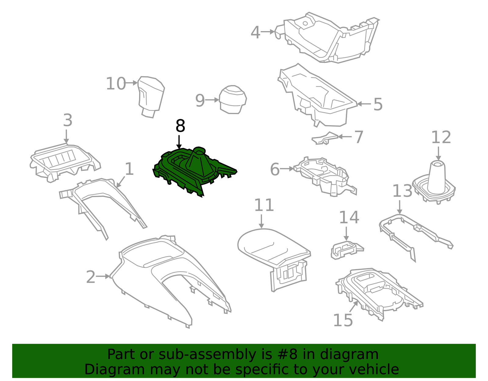 2020-2025 Toyota Corolla Shift Panel 35970-12590-C1 | Toyota Parts Center
