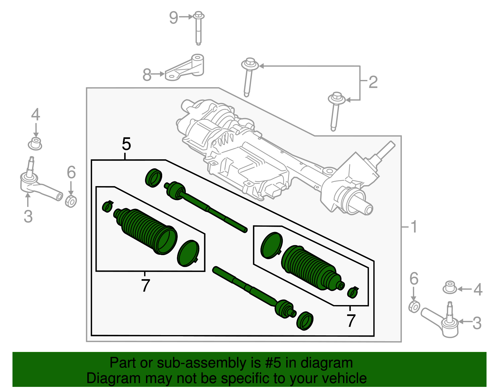 2015-2023 Ford Mustang Inner Tie Rod gr3z3280f | TascaParts.com