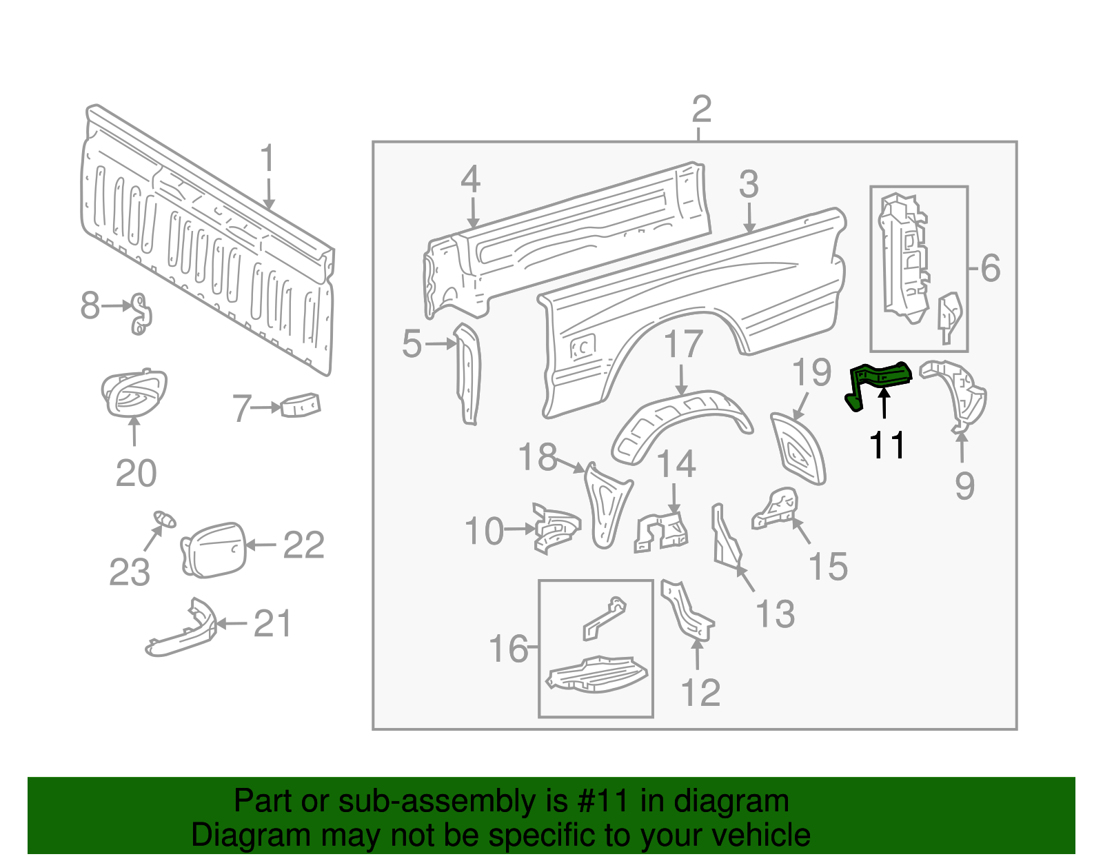 65546-0C010 - Reinforcement - 2003-2006 Toyota Tundra | Nucar Toyota Parts