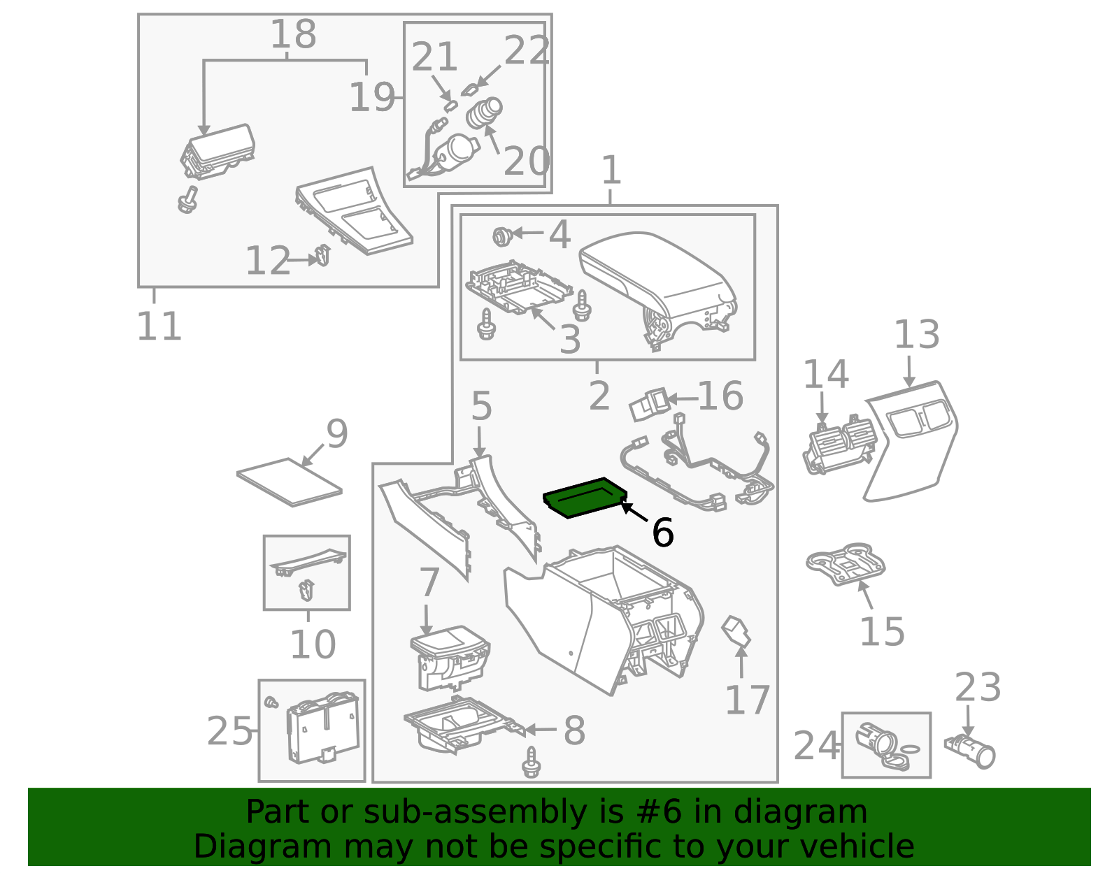 58825-33030 - High-Quality Console Coin Holder for 2010-2012 Lexus ...