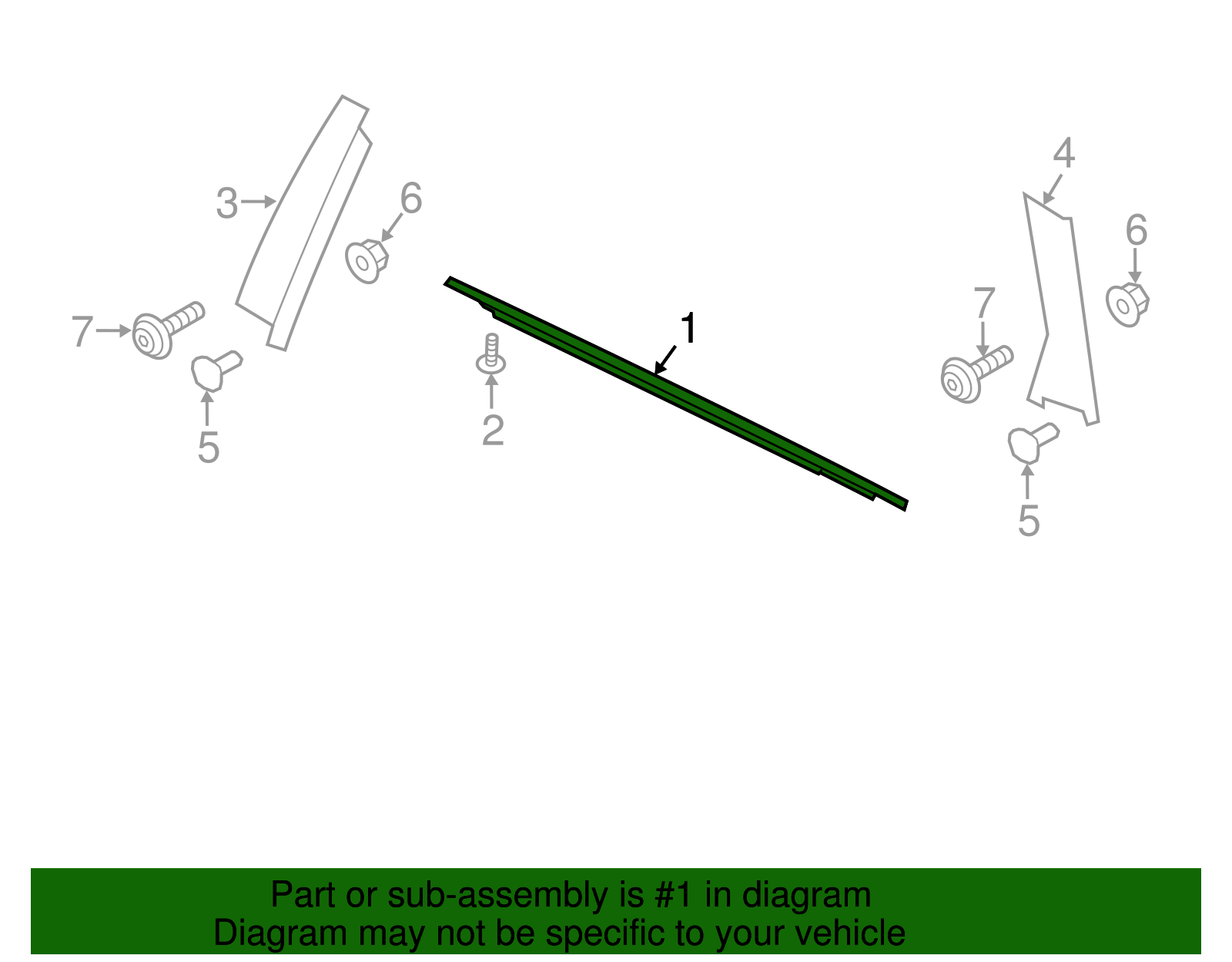 2013-2020 Ford Belt Molding - Passenger Side (RH) DS7Z-5425860-A ...