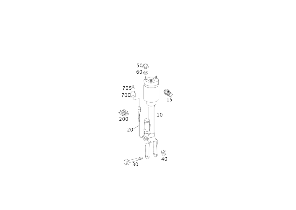 2007-2012 Mercedes-Benz Air Spring Strut 164-320-59-13 | MB OEM Parts