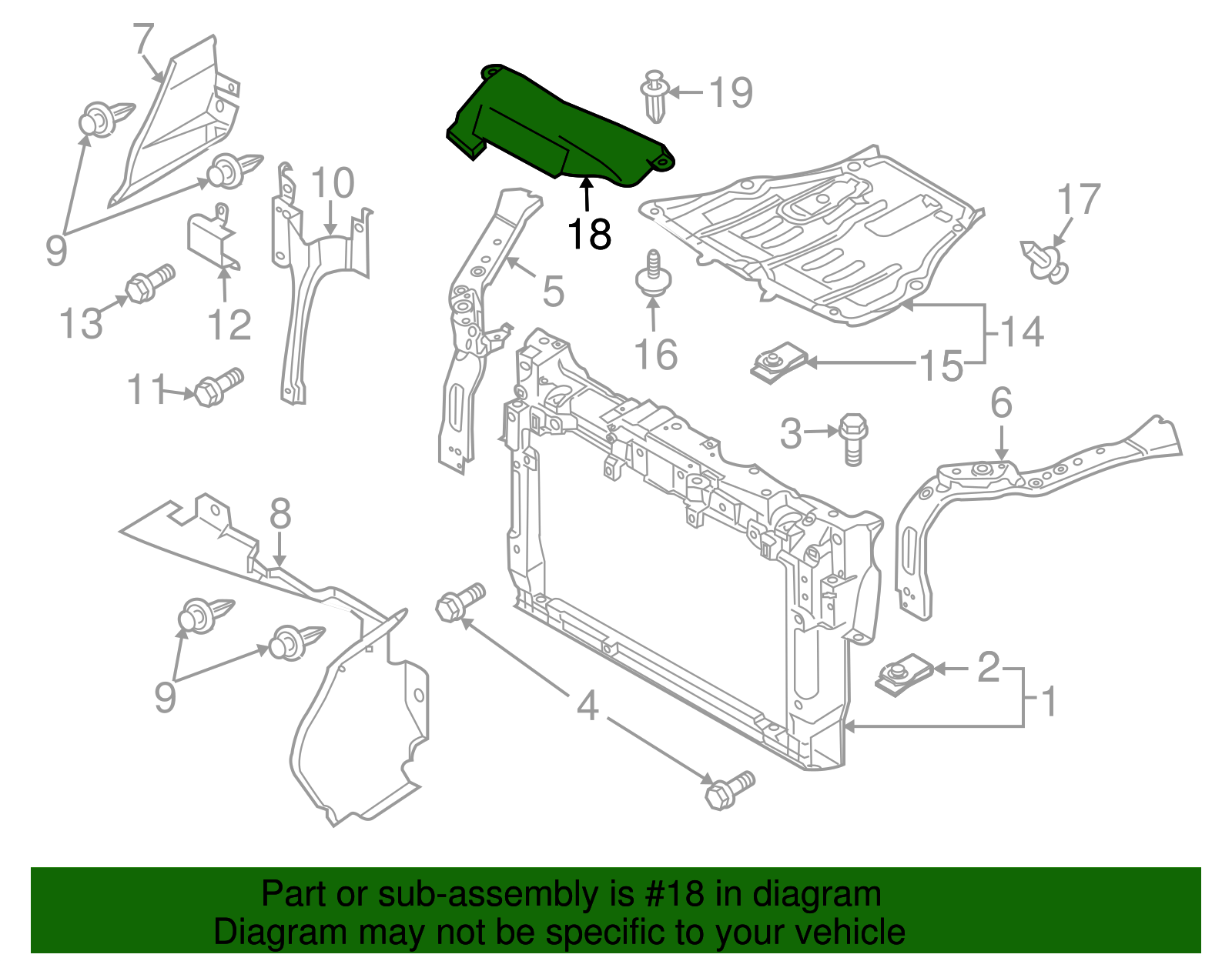 EH64-56-1Y1 - High-Quality Shroud for 2010-2012 Mazda CX-7 | AutoNation Parts