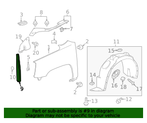 Front Fender Insulator 20849991 GM | GMPartsDirect.com
