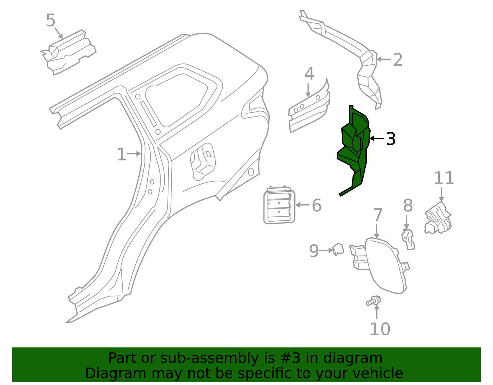 5301H594 - Lower Pillar 2014-2022 Mitsubishi | Mitsubishi Direct Parts