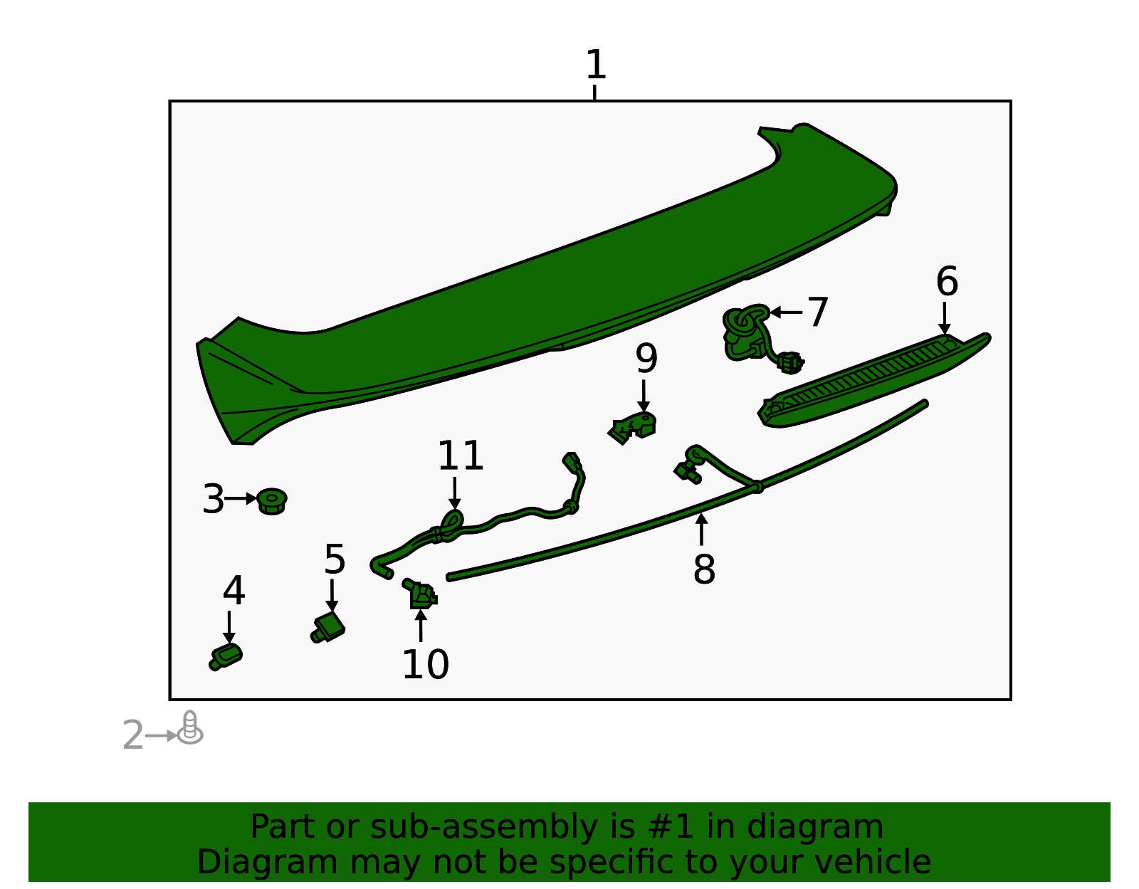 2019-2025 Chevrolet Blazer Spoiler Assembly 86786869 | TascaParts.com