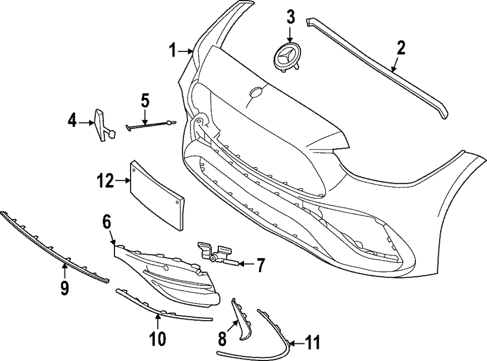 206-885-44-02 - Lower Molding 2022-2025 Mercedes-Benz | Mercedes-Benz Premier Parts