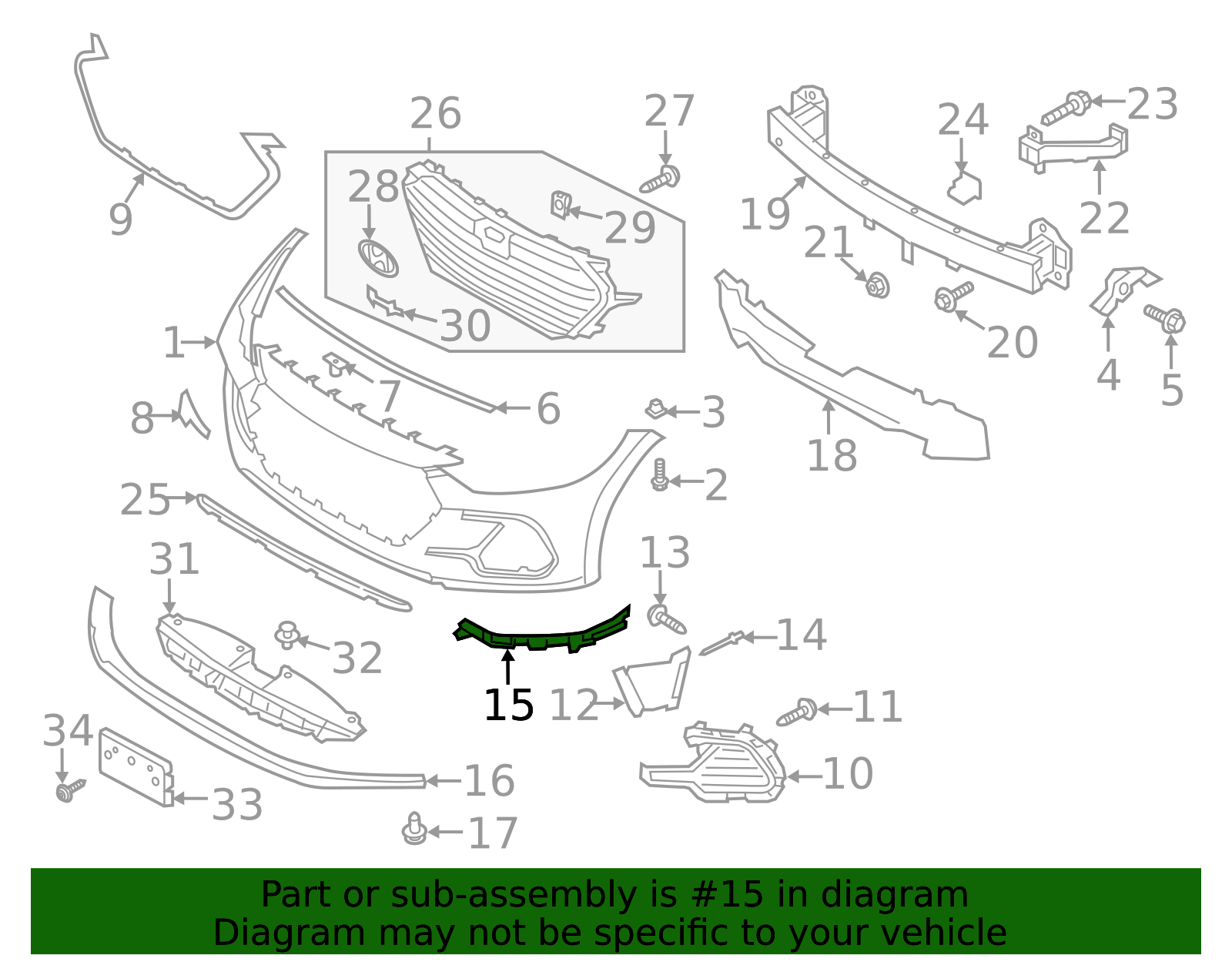 2017-2018 Hyundai Elantra Upper Reinforced 86553-F2500 | MotorMotor
