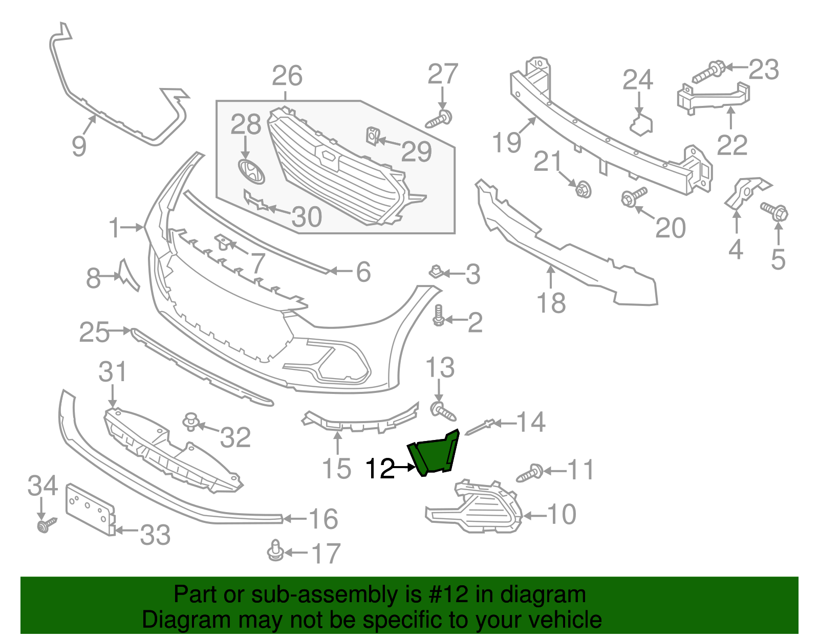 2017-2018 Hyundai Elantra Air Duct 86567-F2500 | OEM Parts Online
