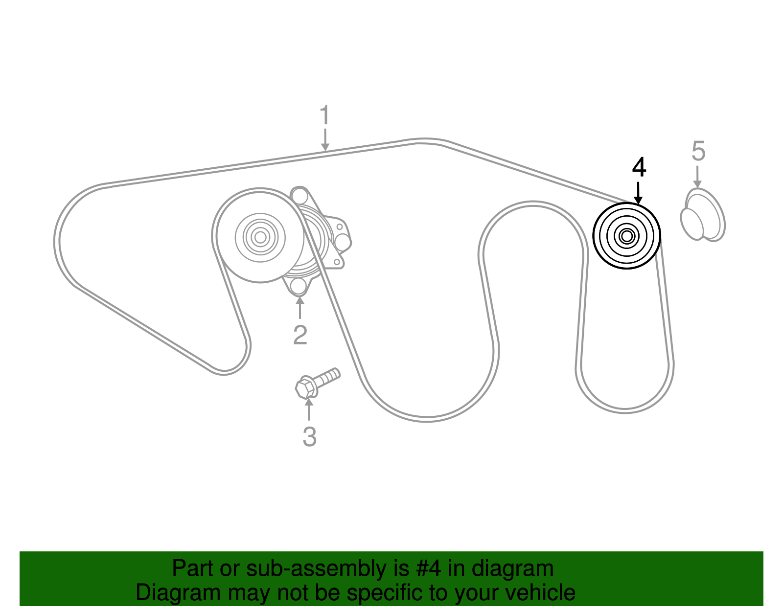 2016-2025 Nissan Idler Pulley 11925-EZ30A | Nissan Parts OEM