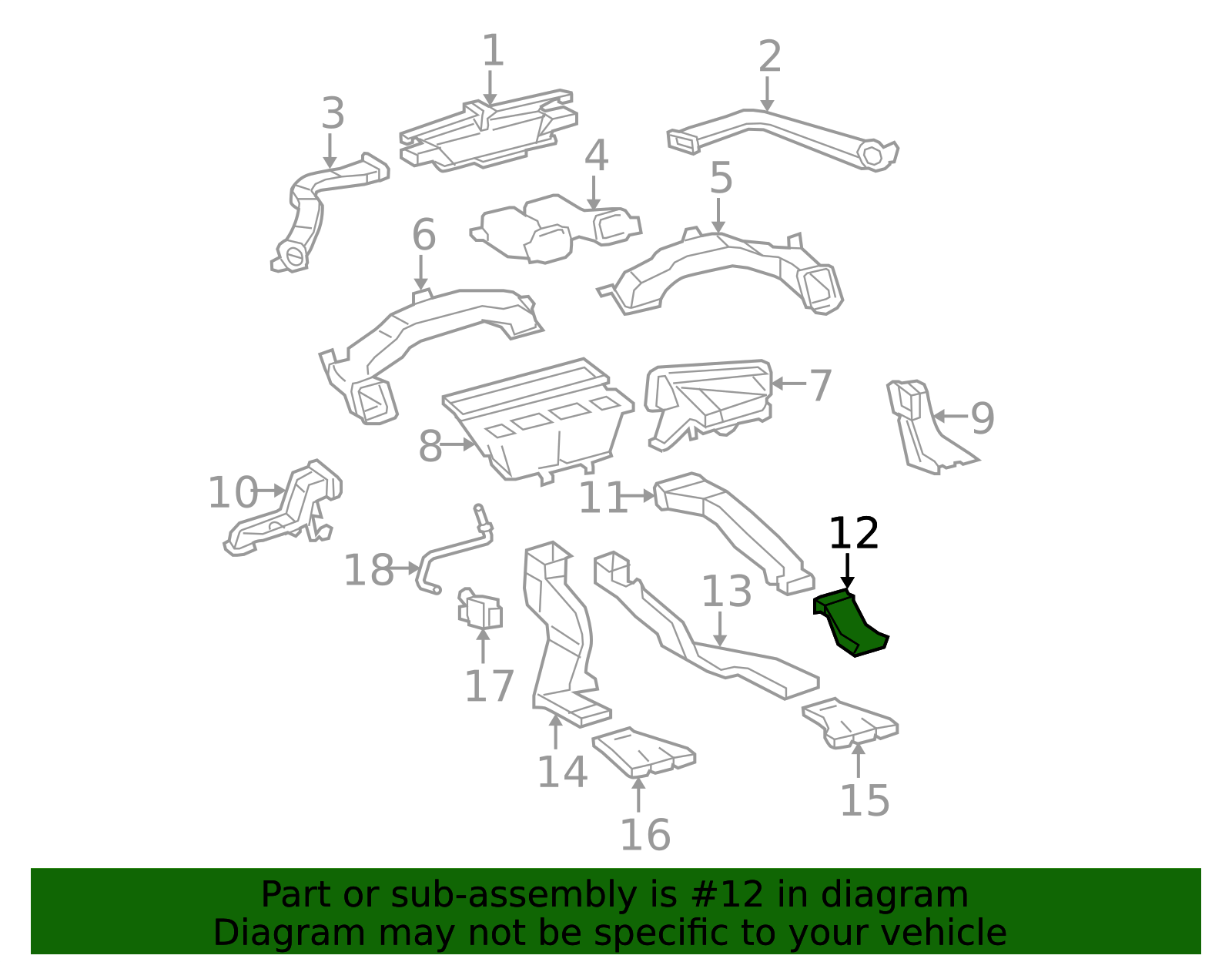 58862-0E040 - Heater Duct - 2008-2013 Toyota Highlander | Nucar Toyota ...