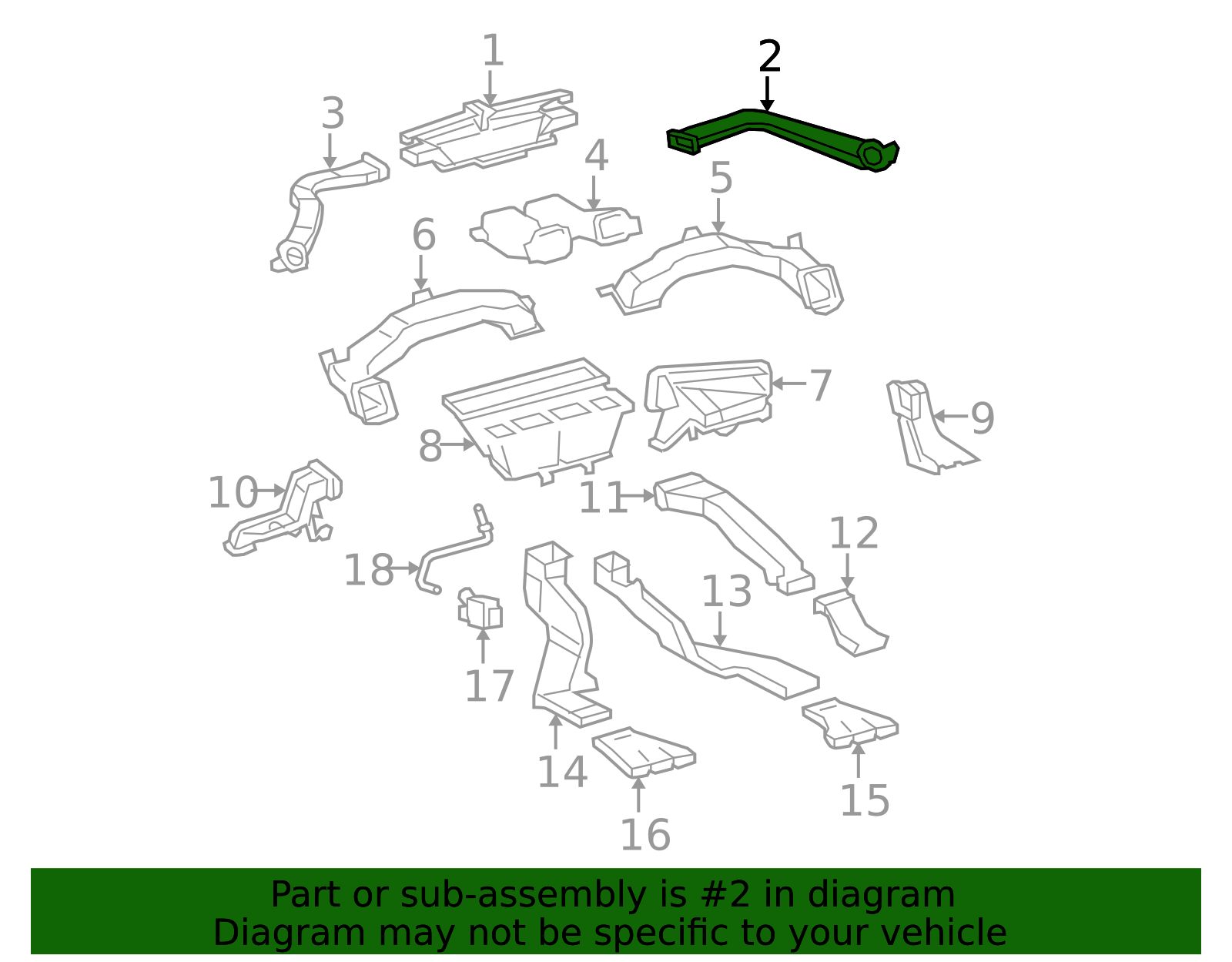 55972-0E040 - Defroster Duct 2008-2013 Toyota Highlander | Bam ...