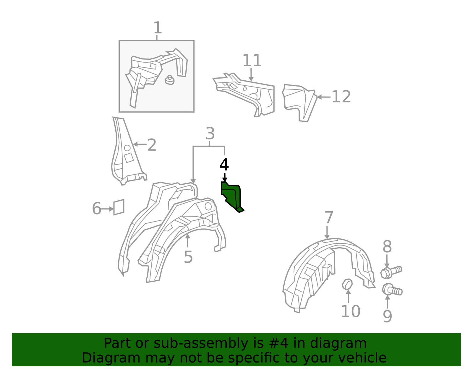 61646-AC010 - High-Quality Wheel Housing Bracket for 2007-2011 Toyota ...