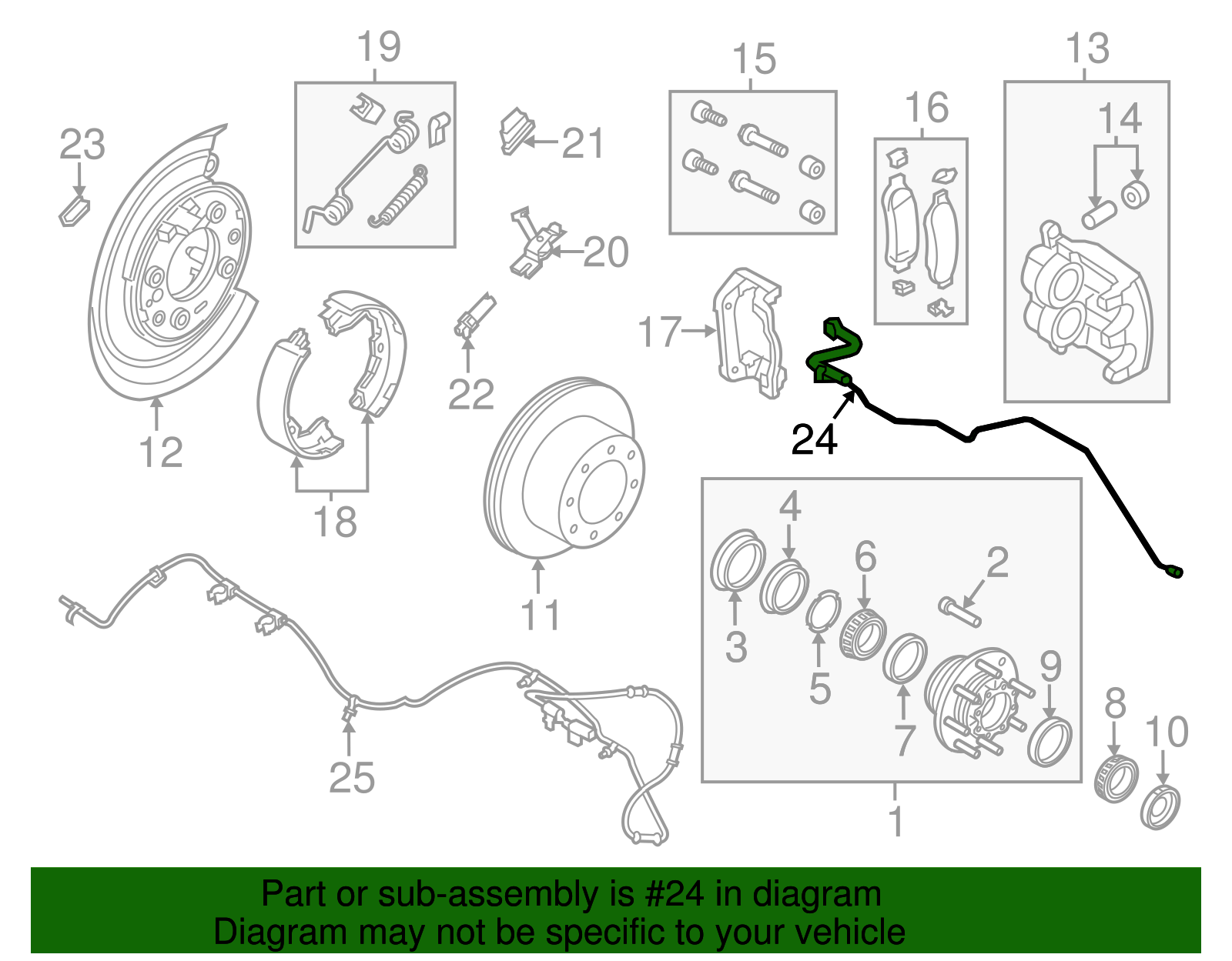 BRHR-100 - Motorcraft™ Brake Hydraulic Hose - 2011-2016 Ford | Eastgate ...