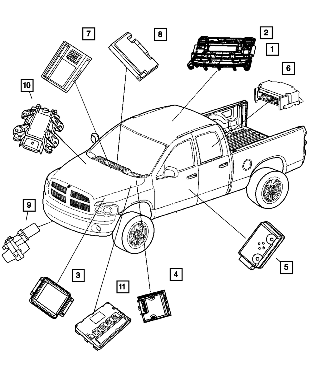 5026221AQ - Control Module Receiver 2006-2010 Dodge | Mopar Wholesale Parts