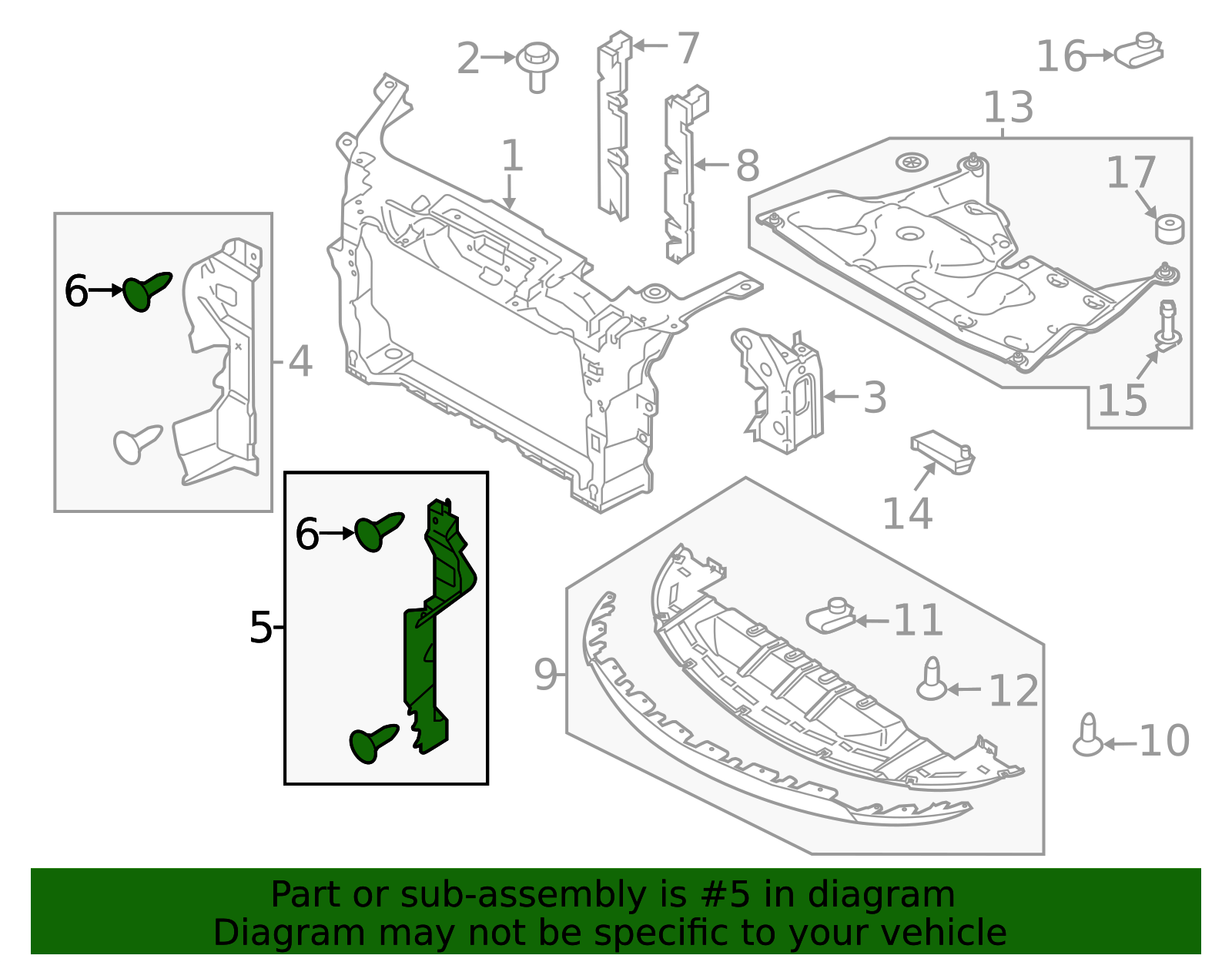 2013-2019 Ford | Radiator Support Air Deflector | DG1Z-8311-C | Walls ...