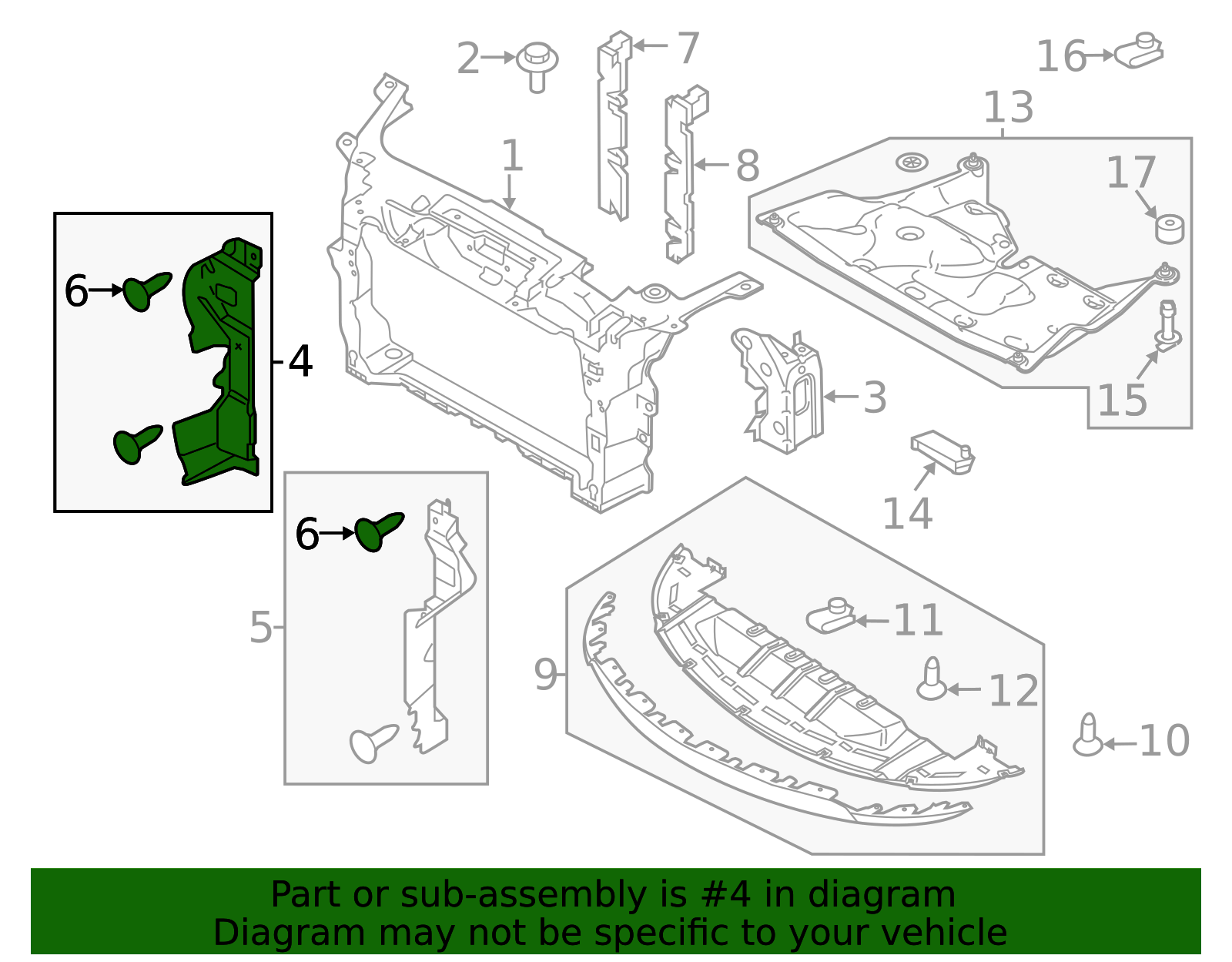 2013-2019 Ford | Radiator Support Air Deflector | DG1Z-8310-C | Walls ...