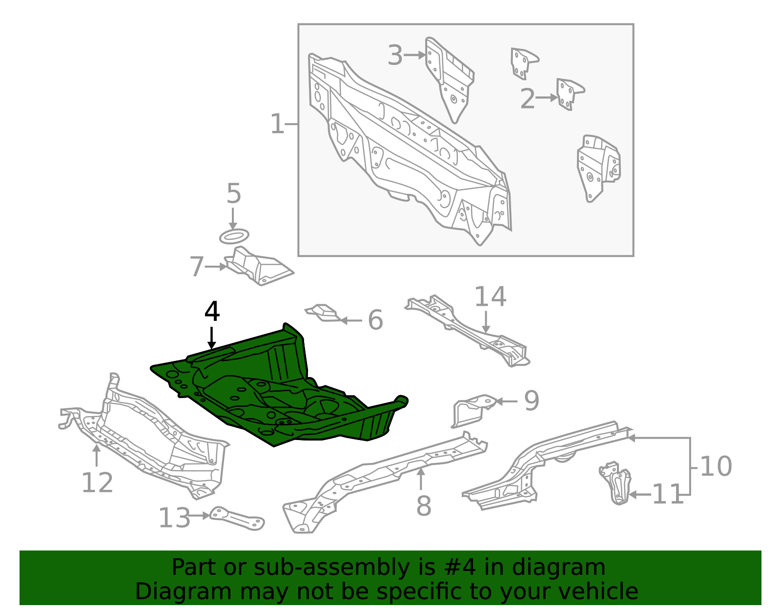 2007-2019 Toyota Floor Pan 58311-52141 | Toyota Parts Center