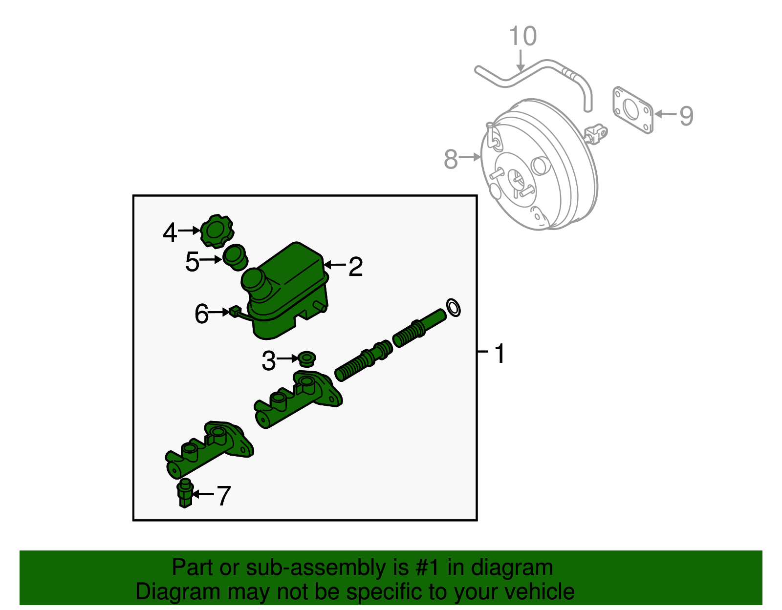 Hyundai - 58510-1F510 - Master Cylinder - 2008-2009 Hyundai Tucson ...