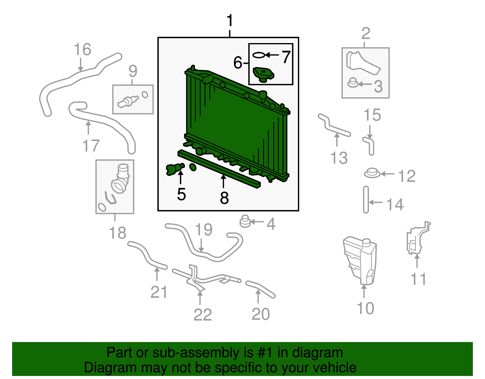 19010-R40-A03 - Radiator Assembly 2008-2012 Honda Accord | Honda Parts ...