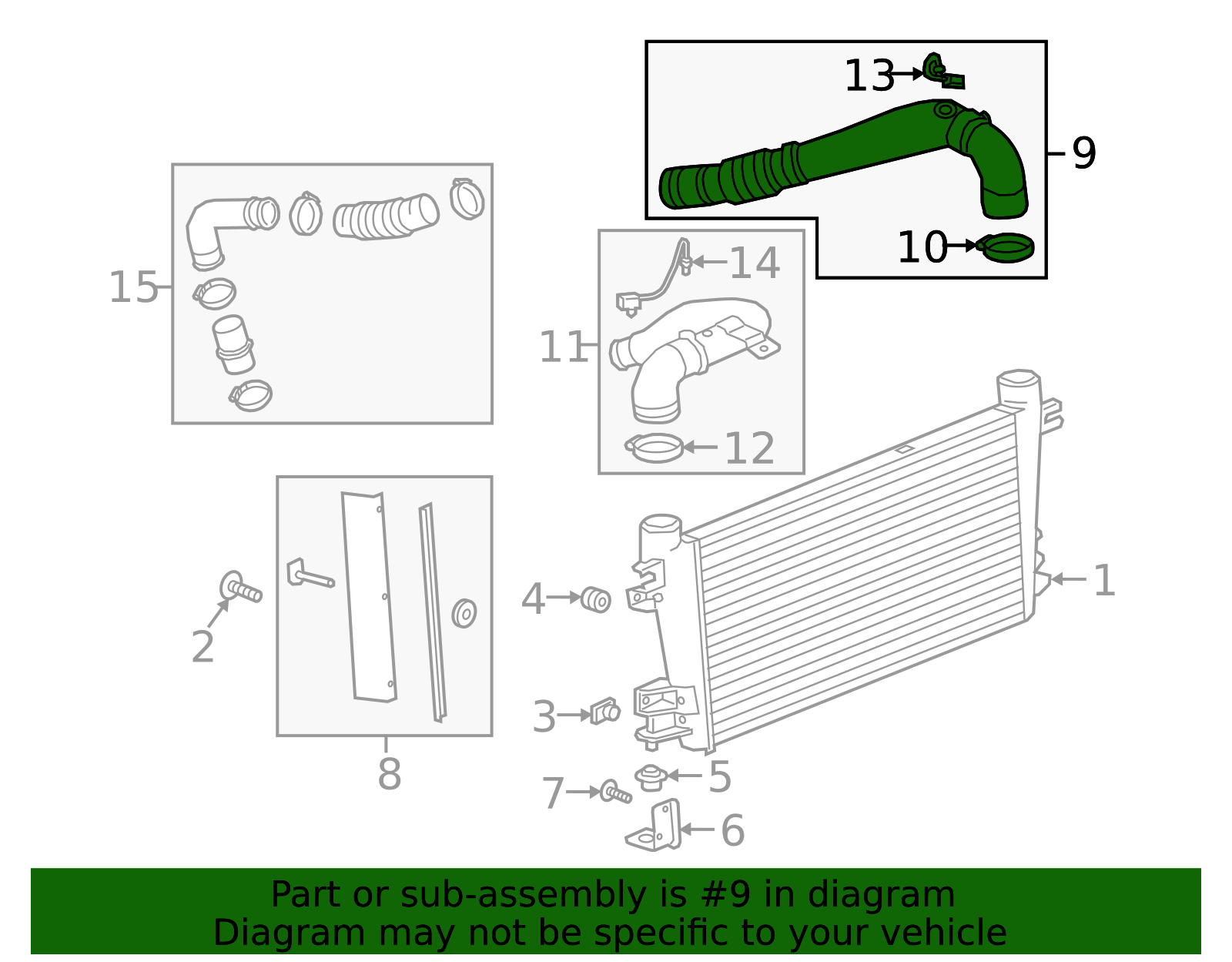 2017-2022 GM Charge Air Cooler Outlet Air Hose 84343023 | Shop Matick ...