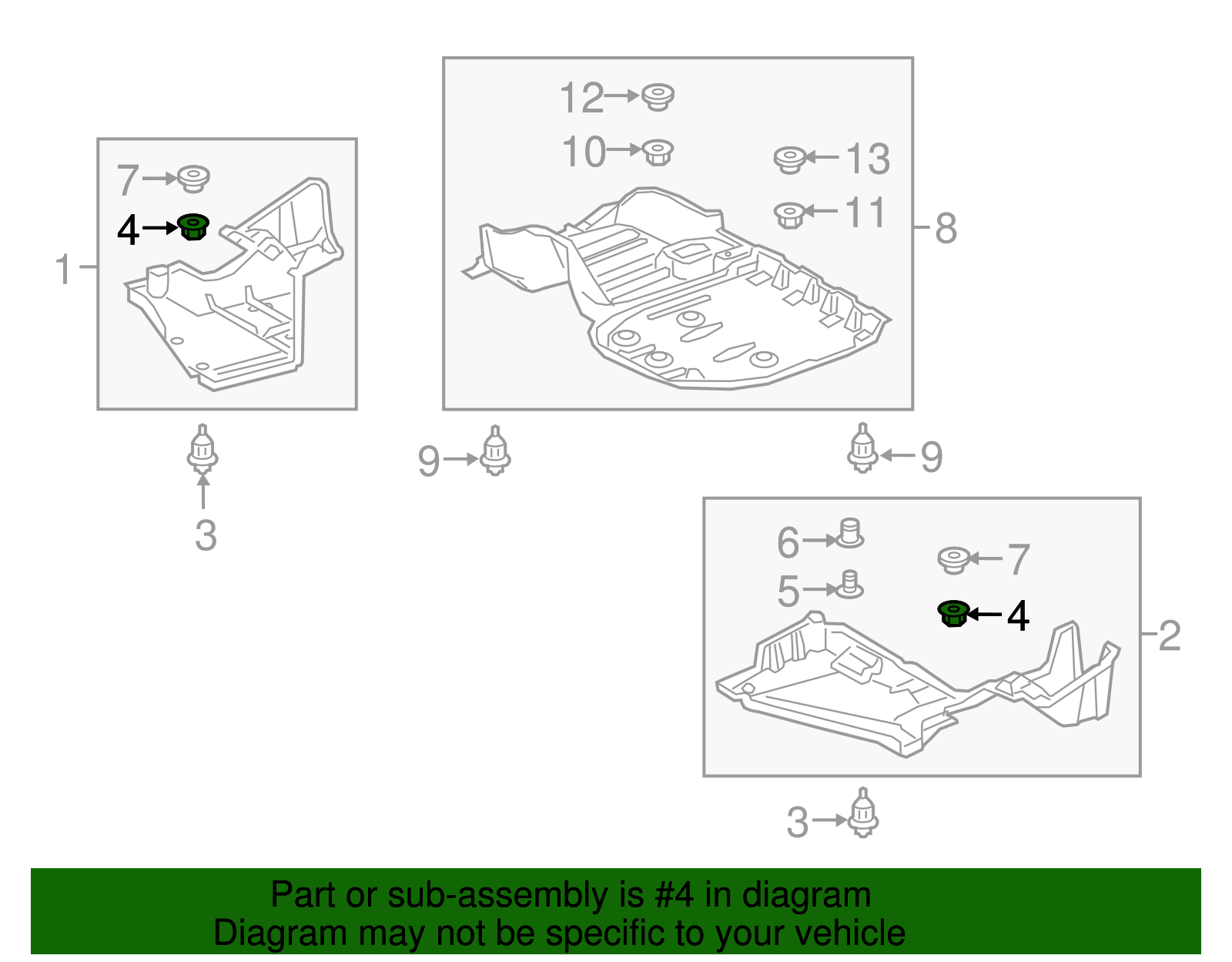 Genuine Toyota Under Cover Retainer part# 90480-10024 for 2009-2025 ...