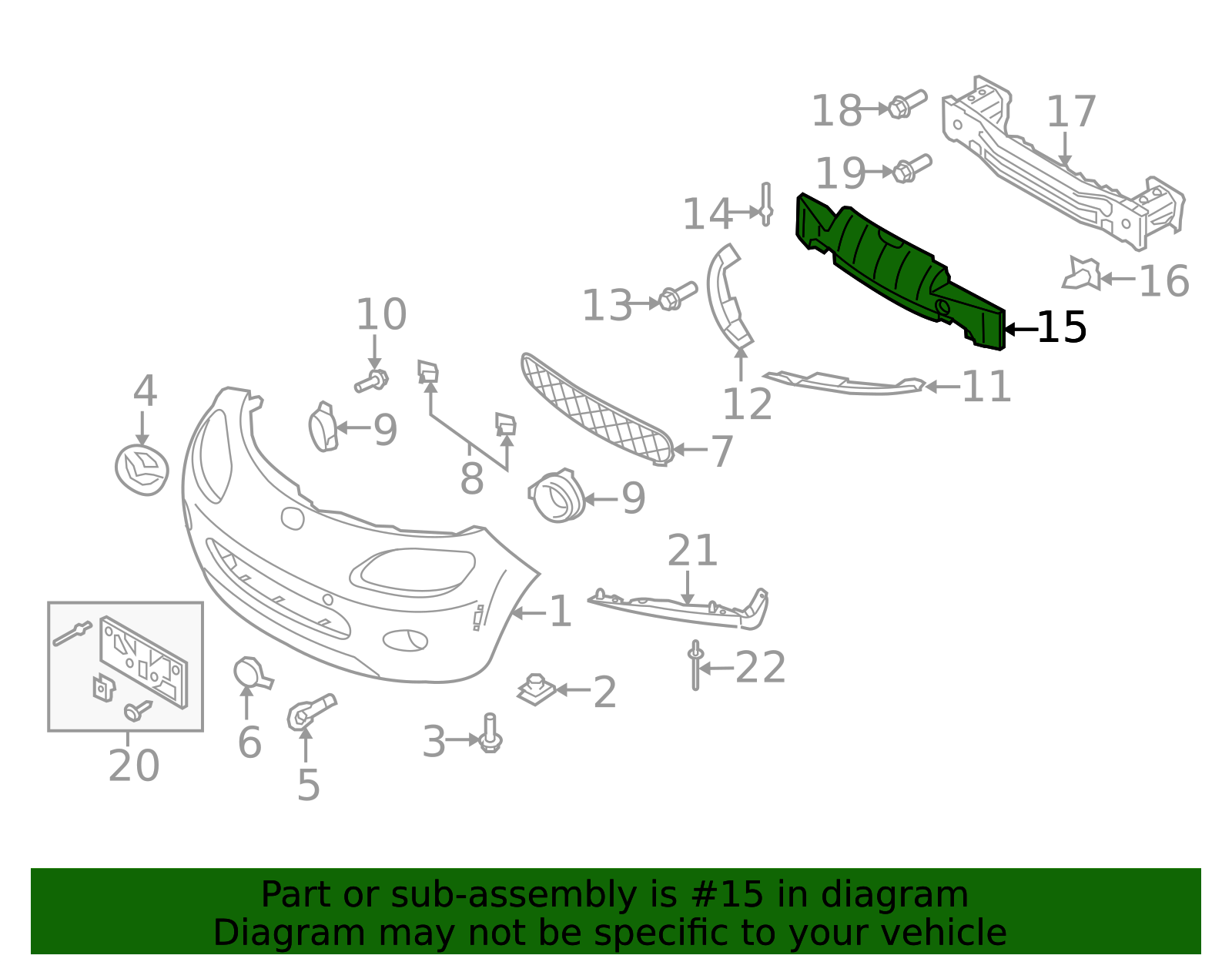 NE55-50-111B - Bumper Impact Absorber 2006-2008 Mazda MX-5 Miata ...