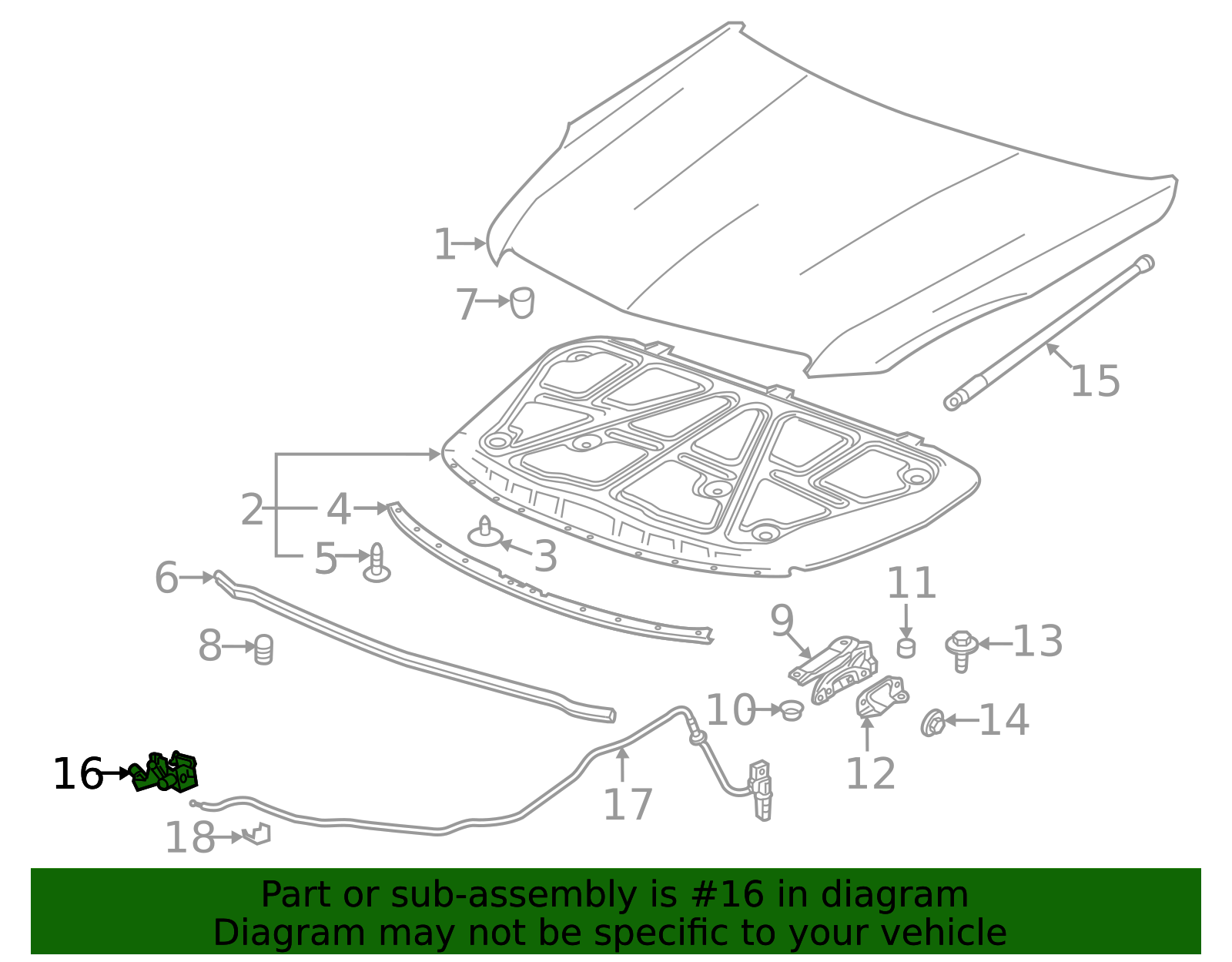 84711635 - High-Quality Hood Primary and Secondary Latch for 2018-2019 ...