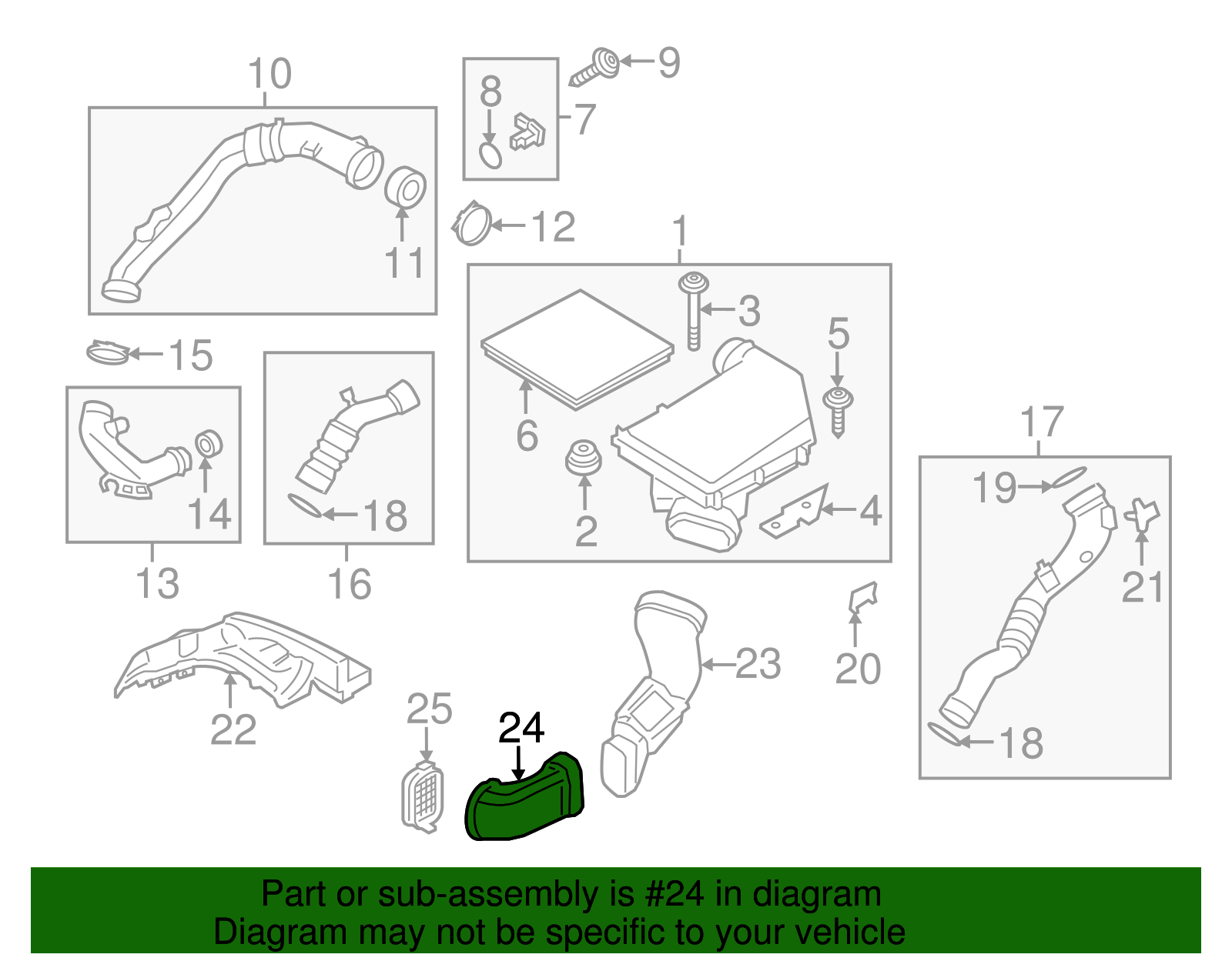 13717601869 - 2011-2018 BMW Intake Duct (13-71-7-601-869) | BMW of ...
