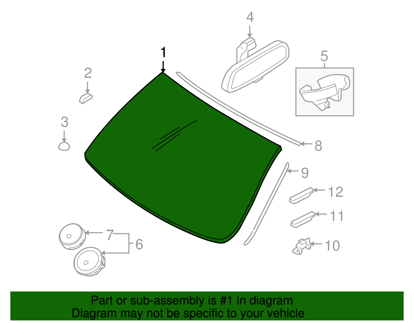 51317211916 - 2009-2010 BMW X6 Windshield (51-31-7-211-916) | BMW of ...