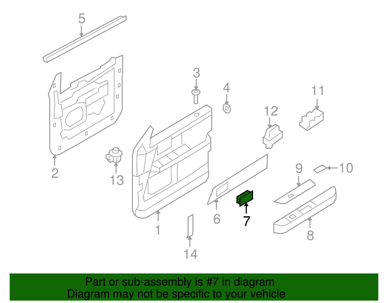 2007-2017 Lincoln Navigator | Handle Bezel | FL7Z-7822670-AA | Walls ...