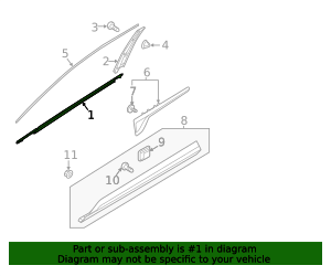 82220-P2001 - Belt Molding 2021-2025 Kia Sorento | Kia.Parts Store