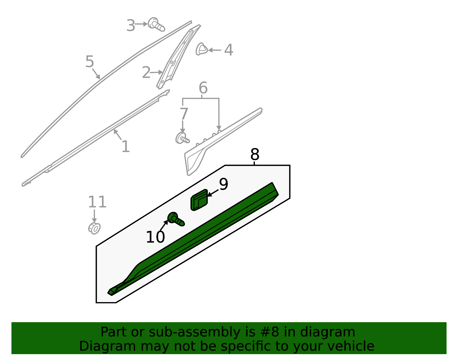 2021-2023 Kia Sorento Body Side Molding 87721-P2000 | QuirkParts