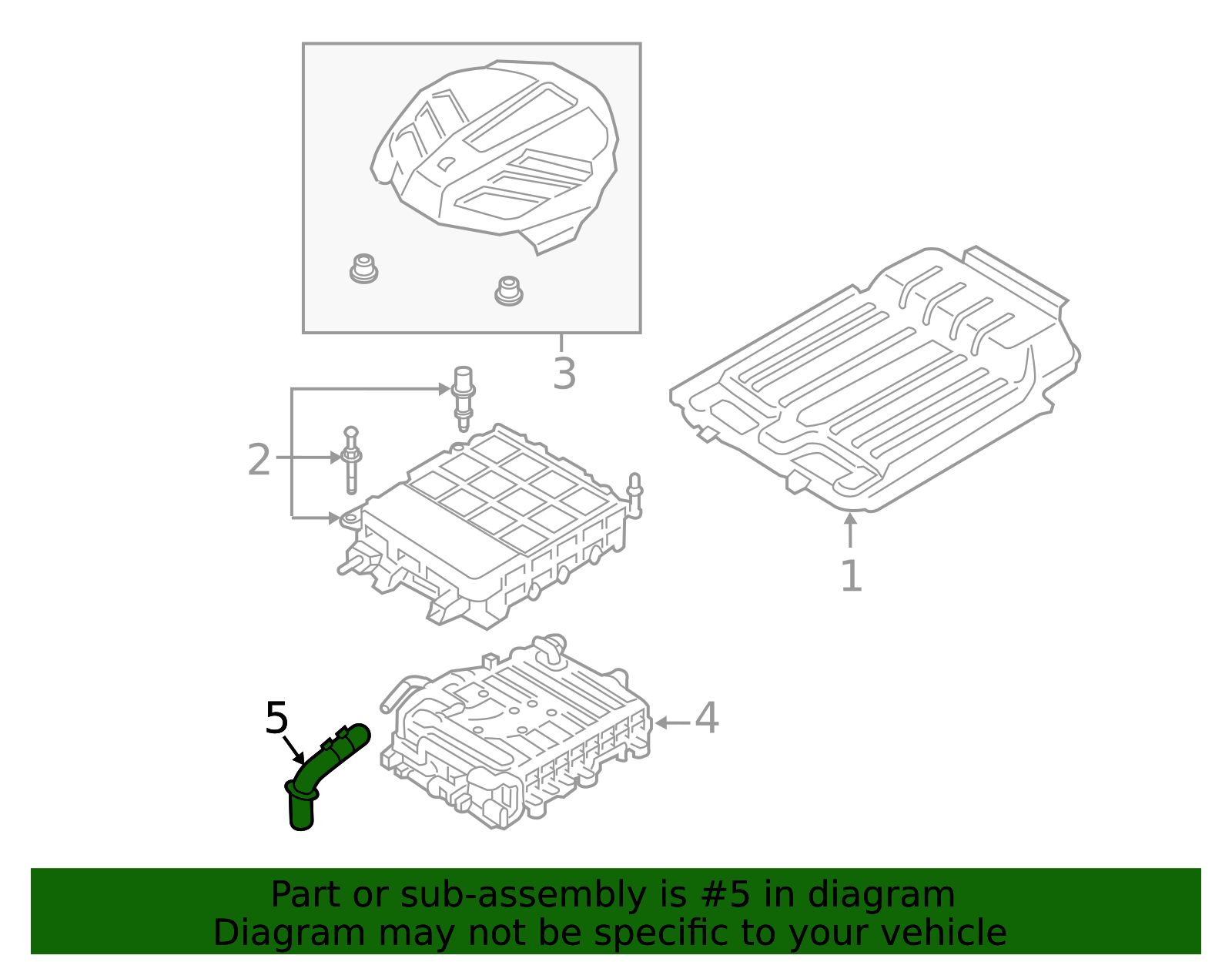 2019-2023 Hyundai Kona Electric Drive Motor Inverter Coolant Line 36696 ...