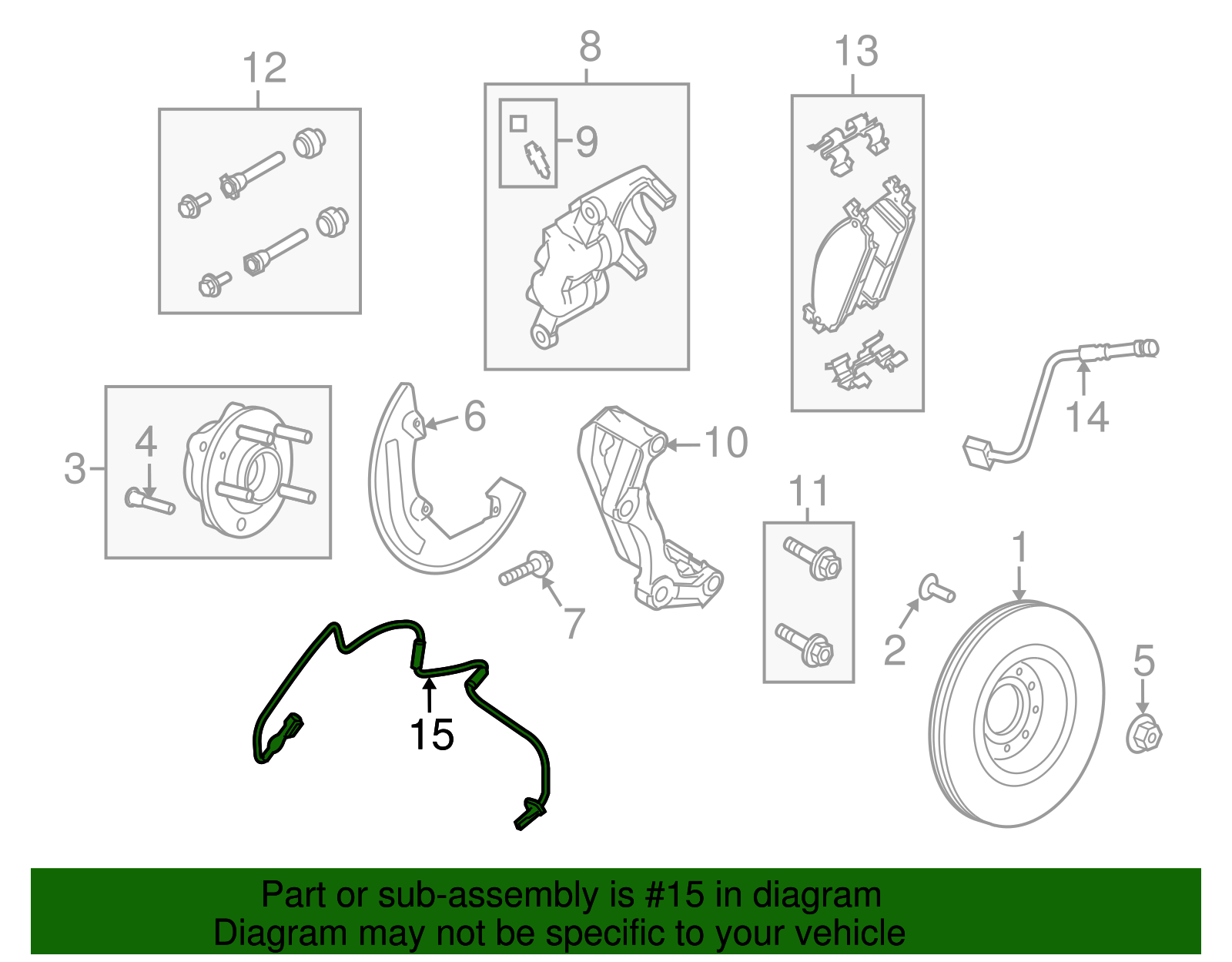 2013-2019 Ford | Front Speed Sensor | DB5Z-2C204-C | Walls' Ford Parts