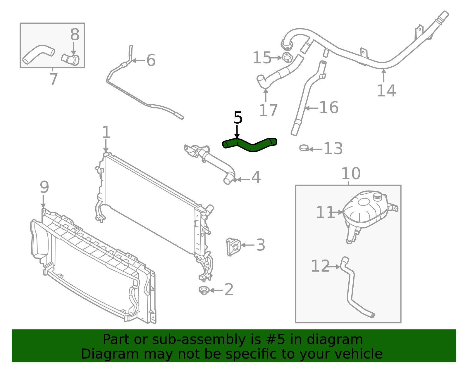 25327-Q5500 - Radiator Coolant Hose 2023-2025 Kia Seltos | Kia.Parts Store