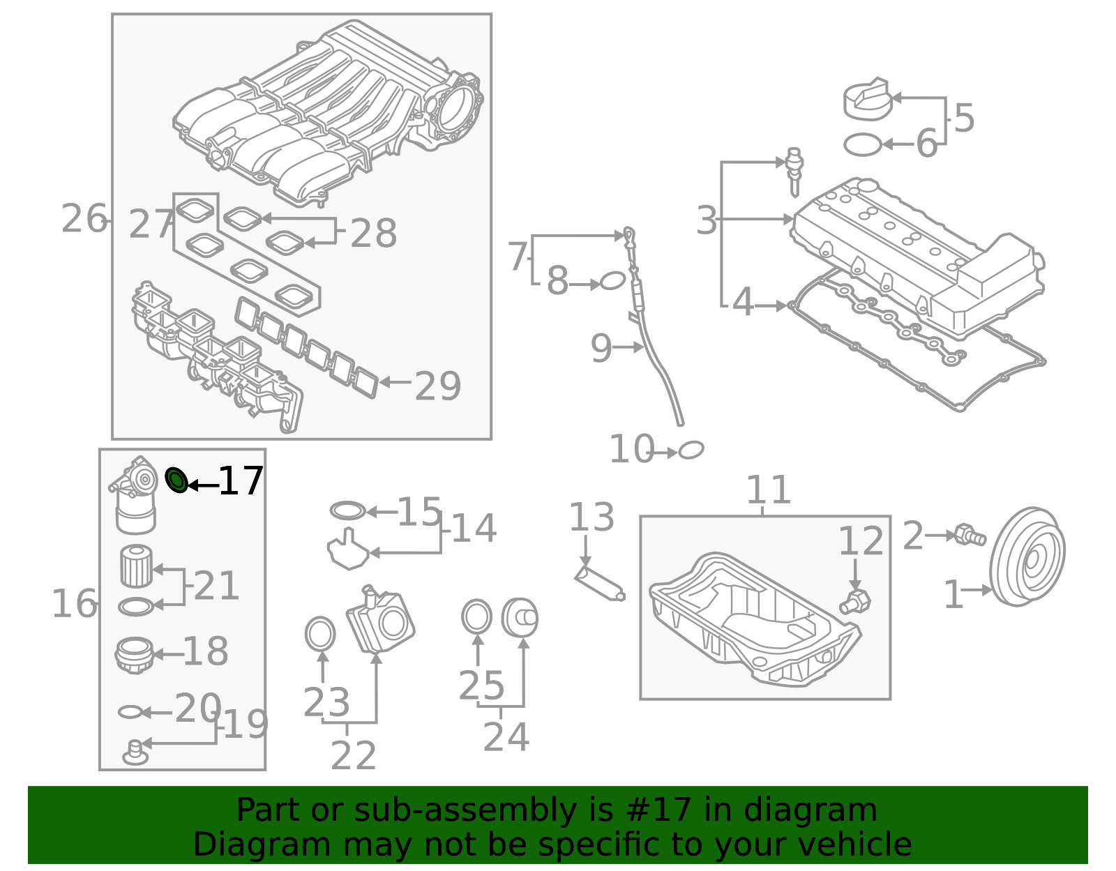 2002-2012 Volkswagen Engine Oil Filter Adapter Gasket 066-115-111-A ...